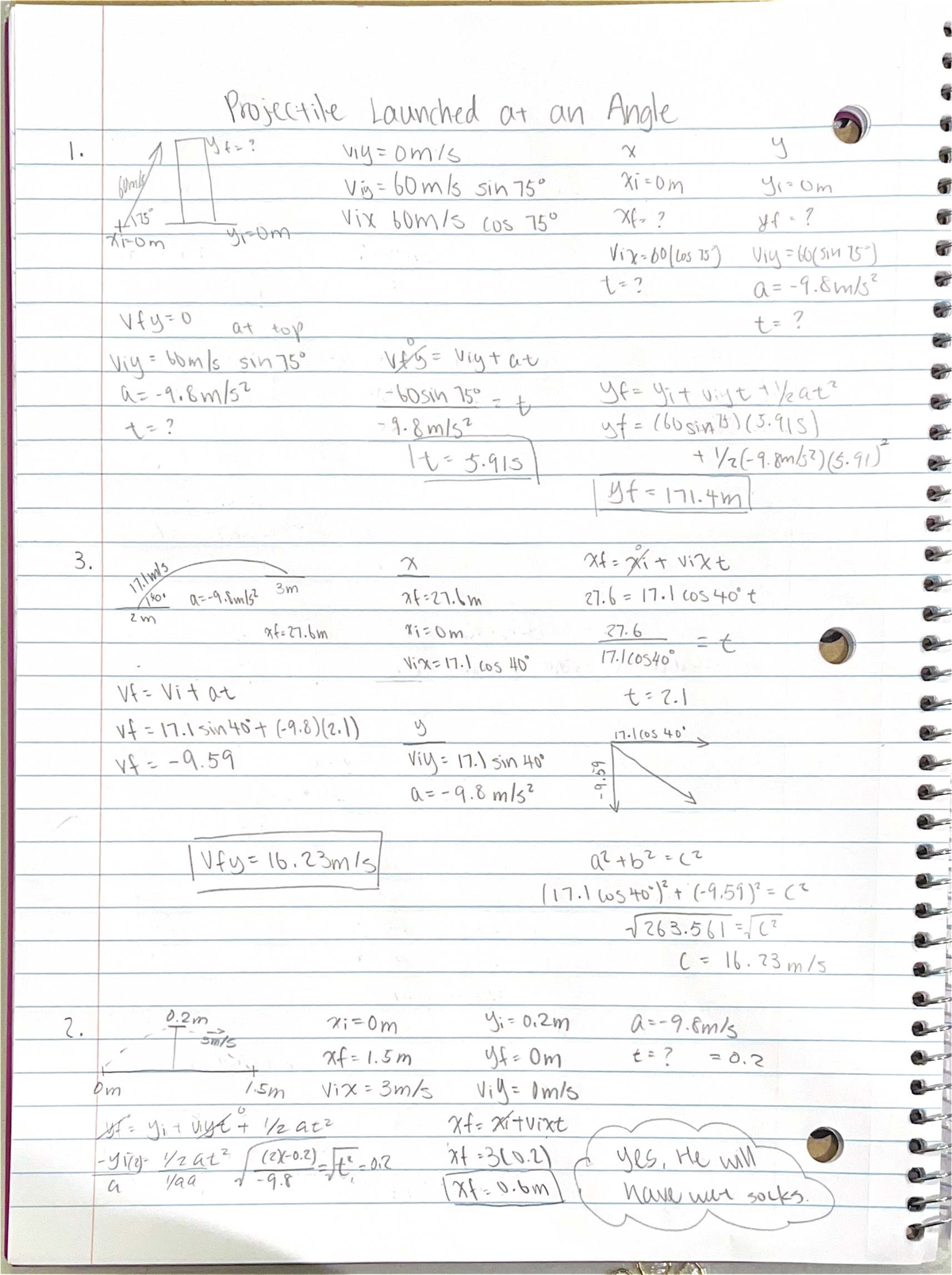 Projectile Motion (with Trig) - PHYS 101 Lecture Notes - Studocu