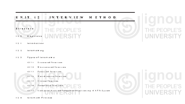 Research Methods: Interview Method Overview and Types - Studocu