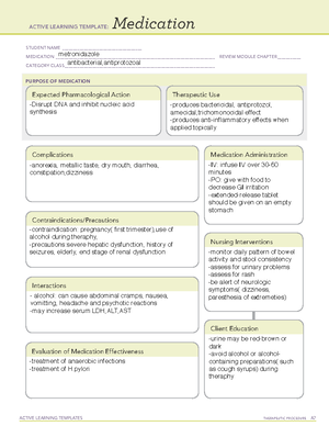 Methylphenidate - Learning template - ACTIVE LEARNING TEMPLATES ...