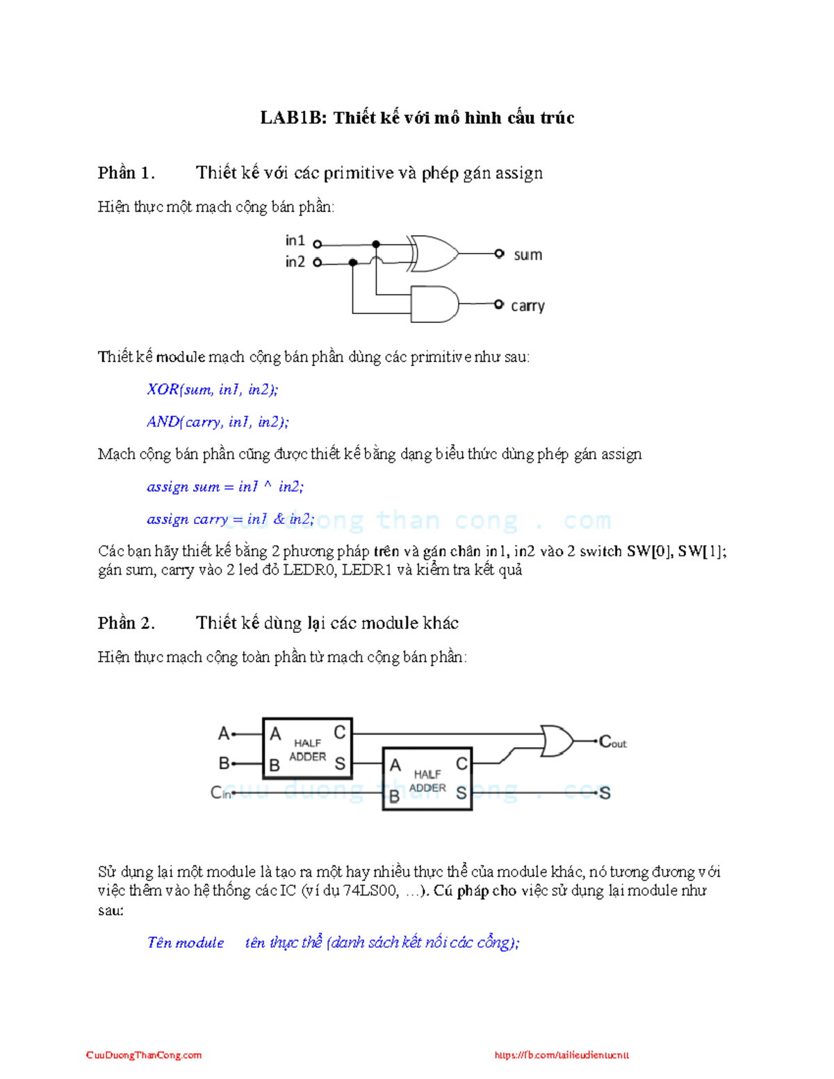 Thiet-ke-vi-mach-voi-hdl pham-quoc-cuong lab1b thiet-ke-voi-mo-hinh-cau-truc - - Studocu