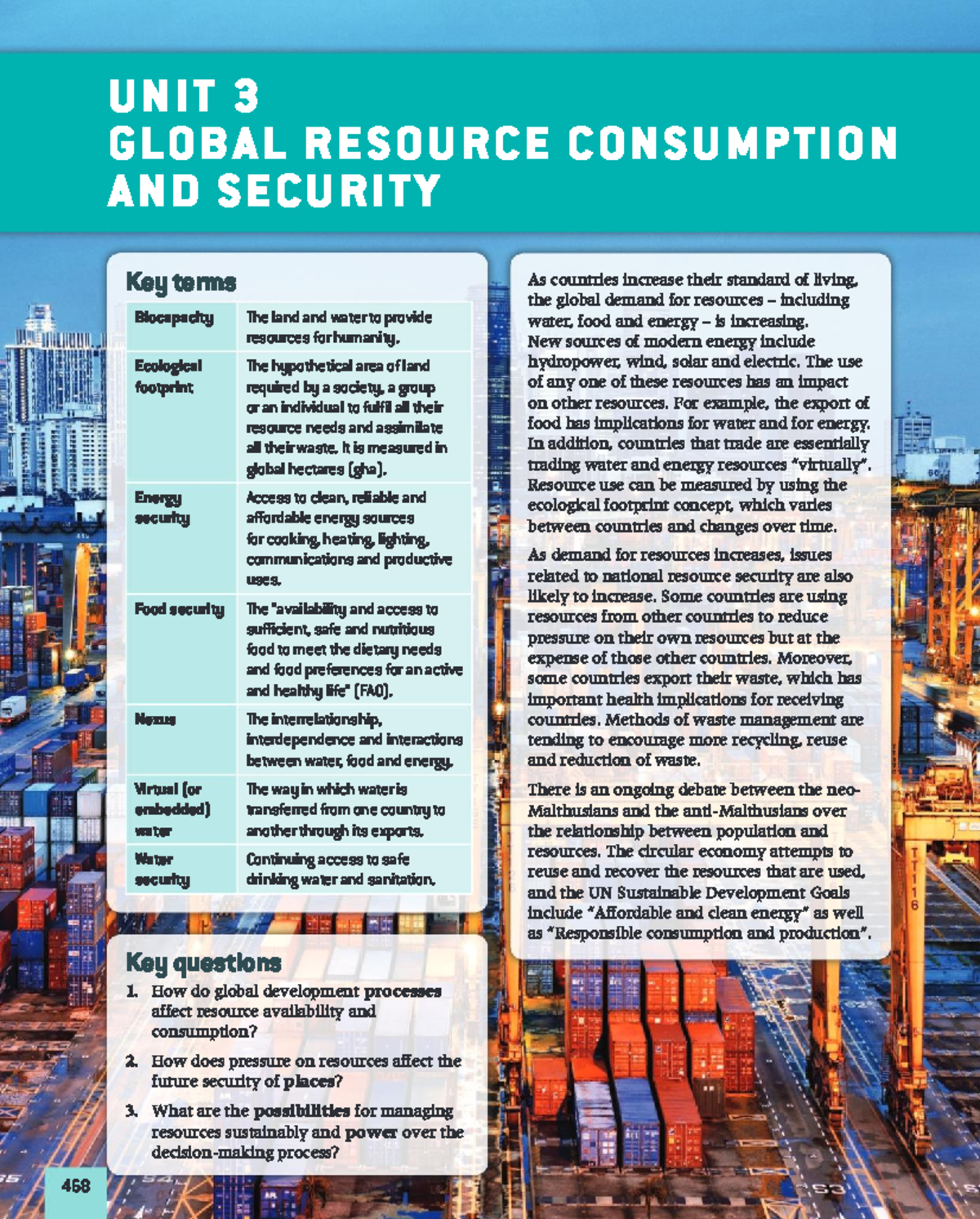 Unit 3: Global Resource Consumption and Security - Geography HLL - Studocu