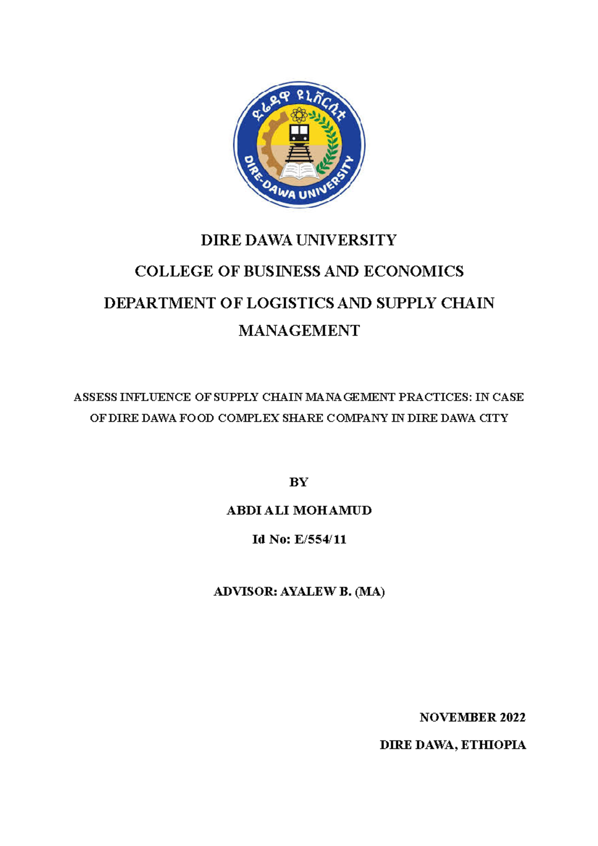 Chapter FOUR - management - DIRE DAWA UNIVERSITY COLLEGE OF BUSINESS AND ECONOMICS DEPARTMENT OF ...