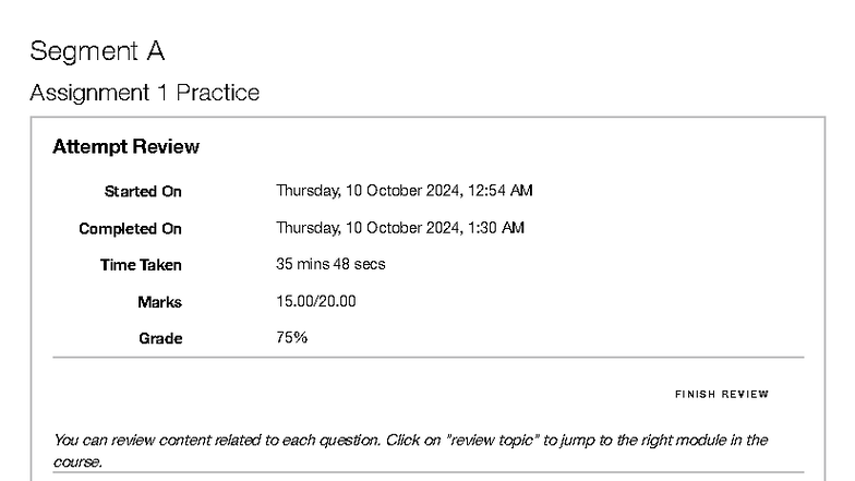 Segment A Assignment 1 Practice Review: Risk Management Insights - Studocu