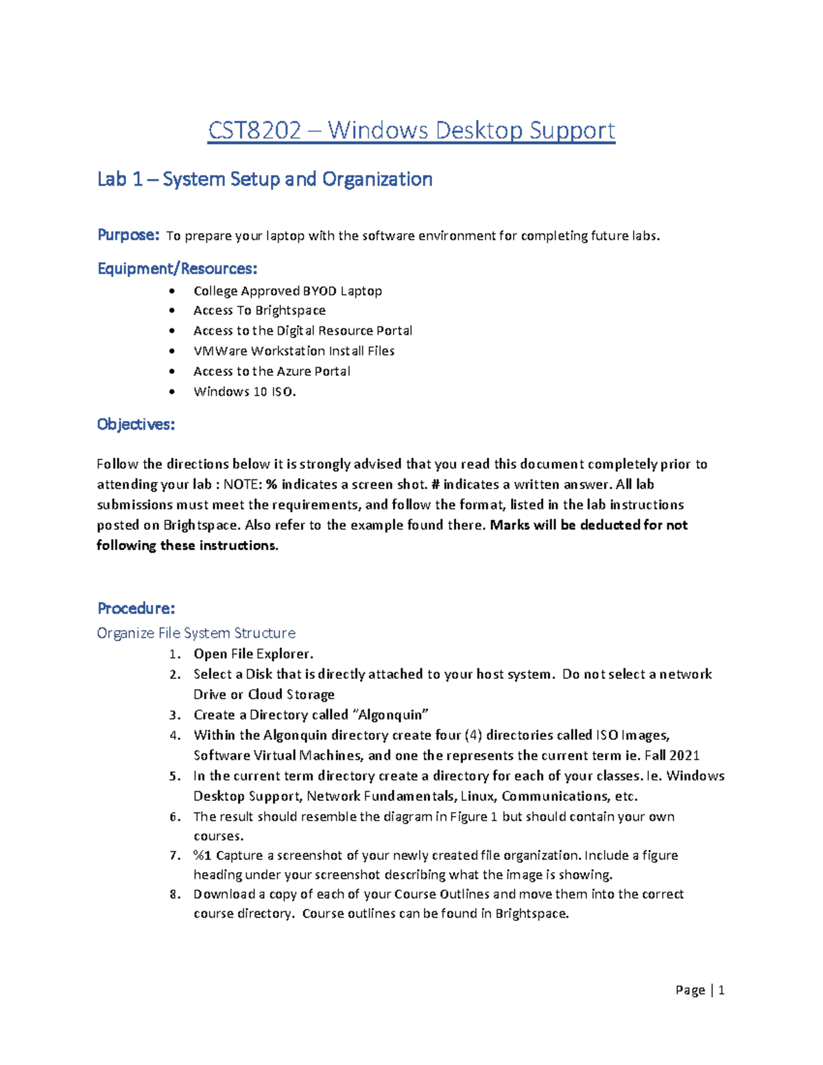 Lab1-CST8202-WDS - Lecture notes 1-6lml/.,.nkZd'jkfvanskgn'dkf,nb 'dbc ...