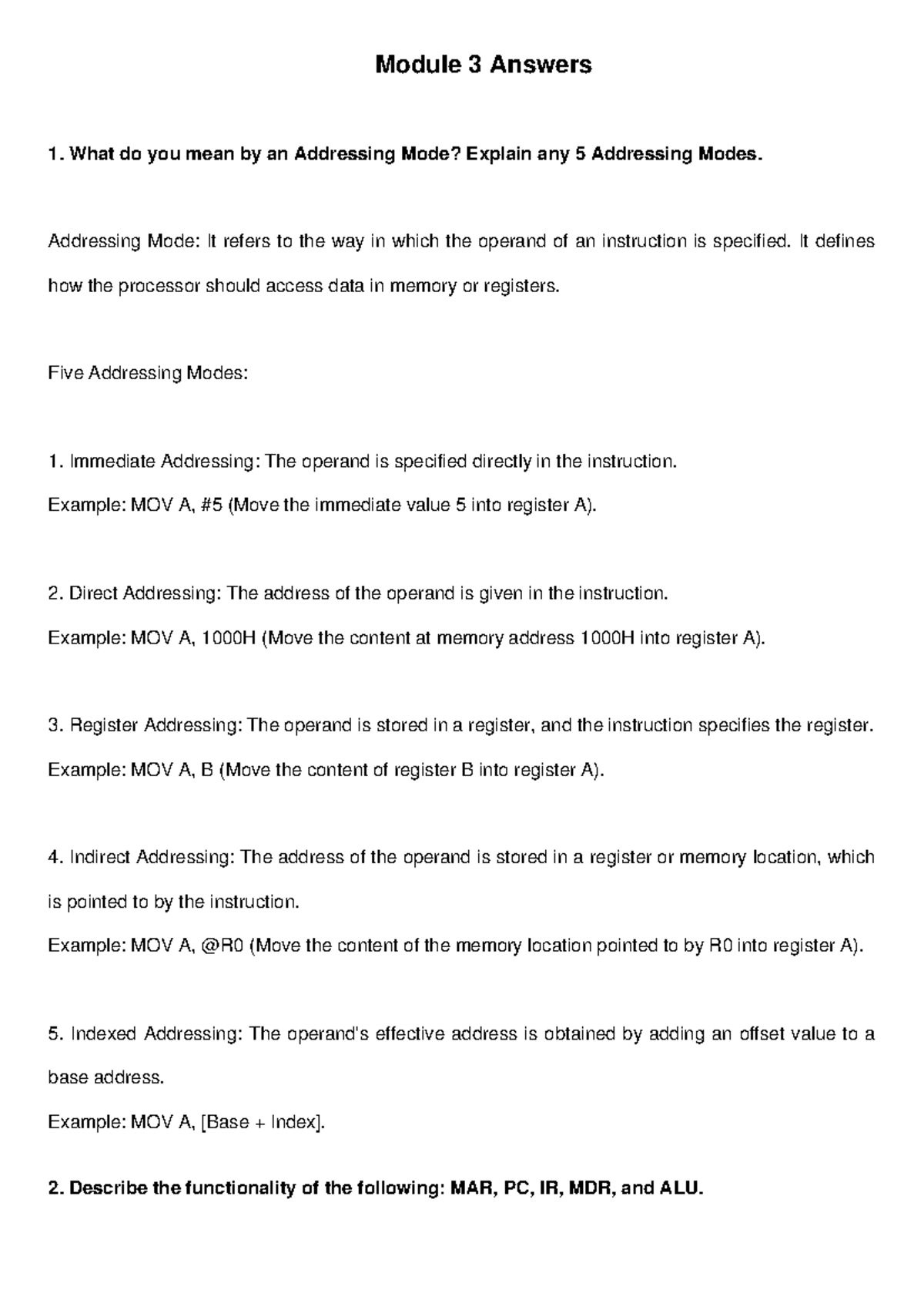 Module 3 Answers - Hi this is notes - Module 3 Answers What do you mean ...
