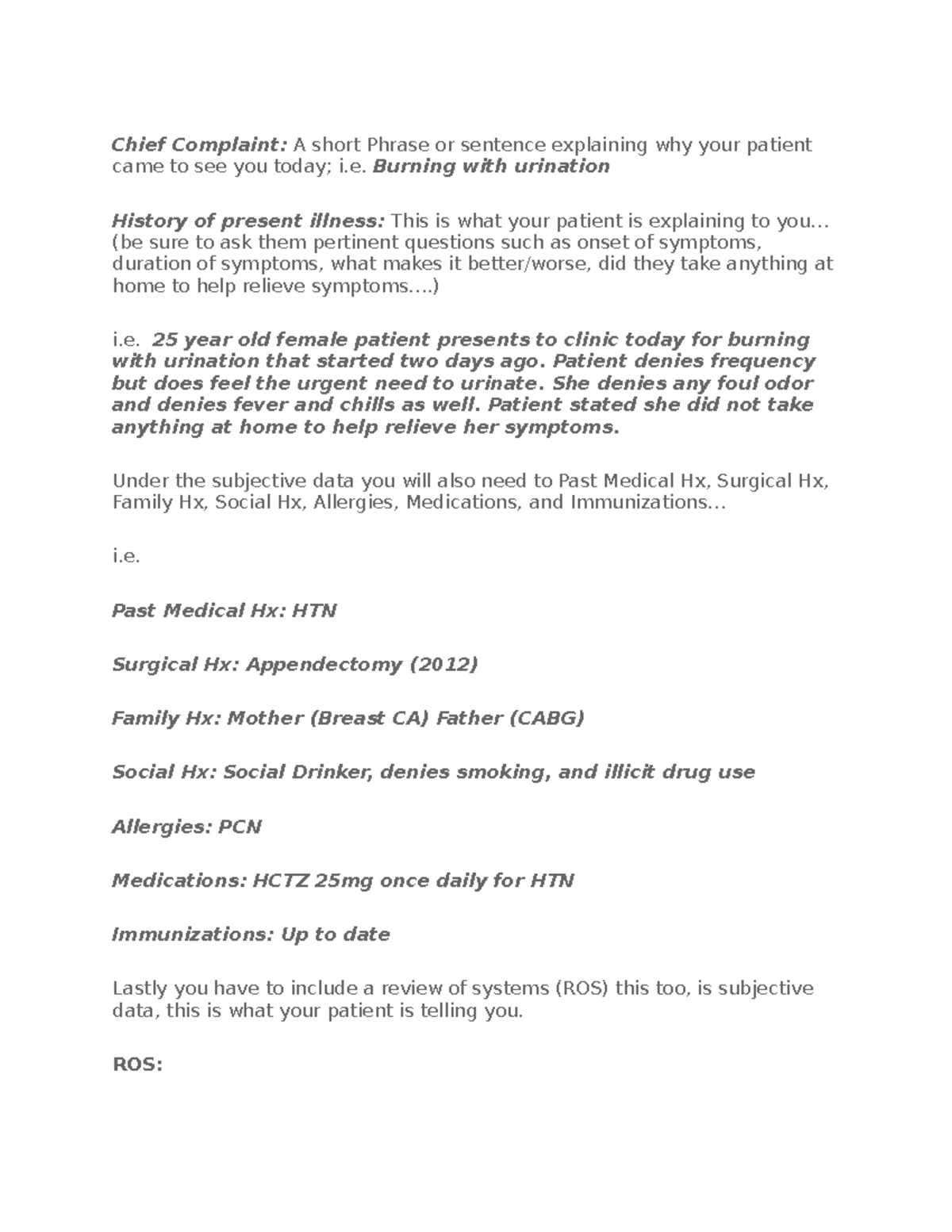 SOAP Note Example - UTI Case Study Analysis - Studocu