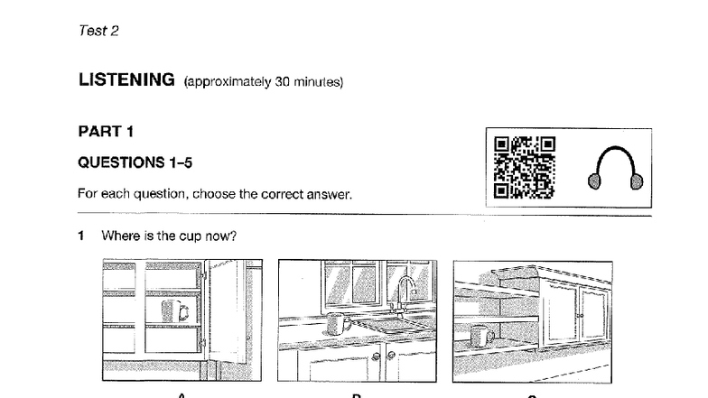 Ket test 2 - listening a2 test 2 for grade 7,8,9 - Test 2 LISTENING ...