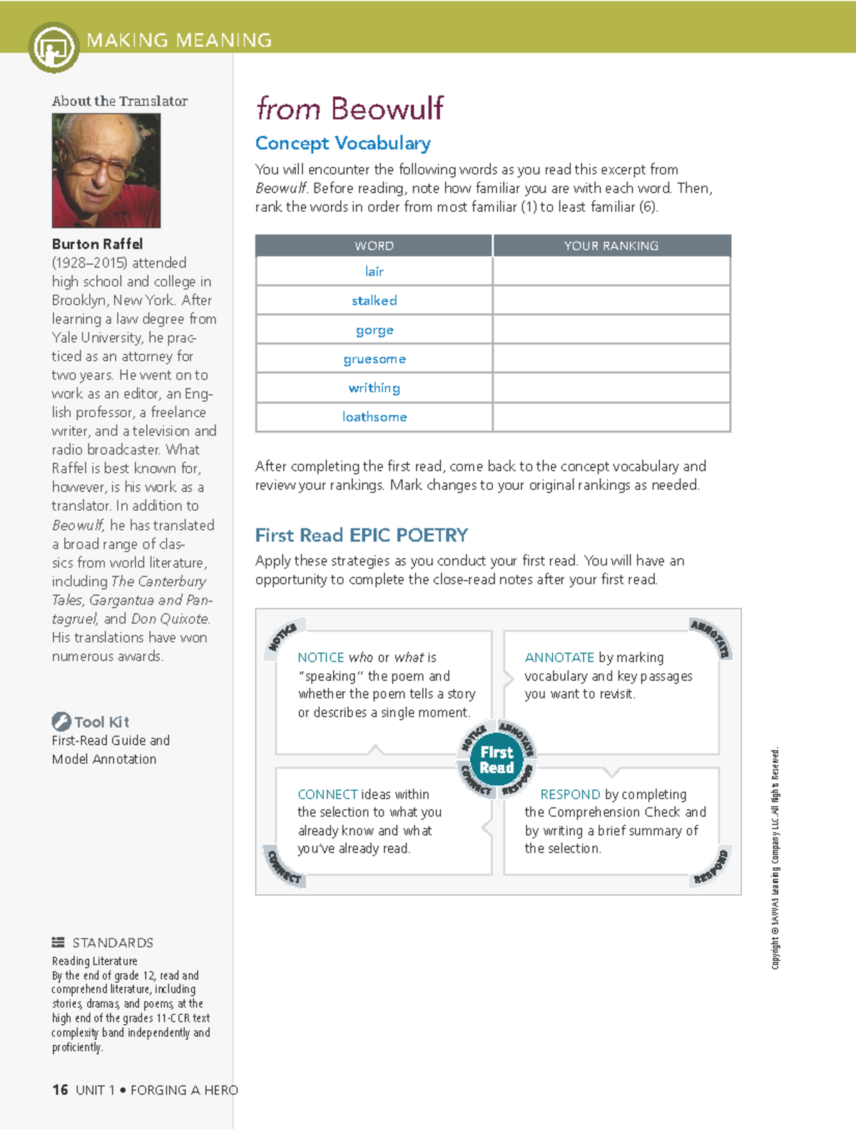 **Beowulf: Analyzing the Wrath of Grendel - Epic Poetry (ENG 101 ...