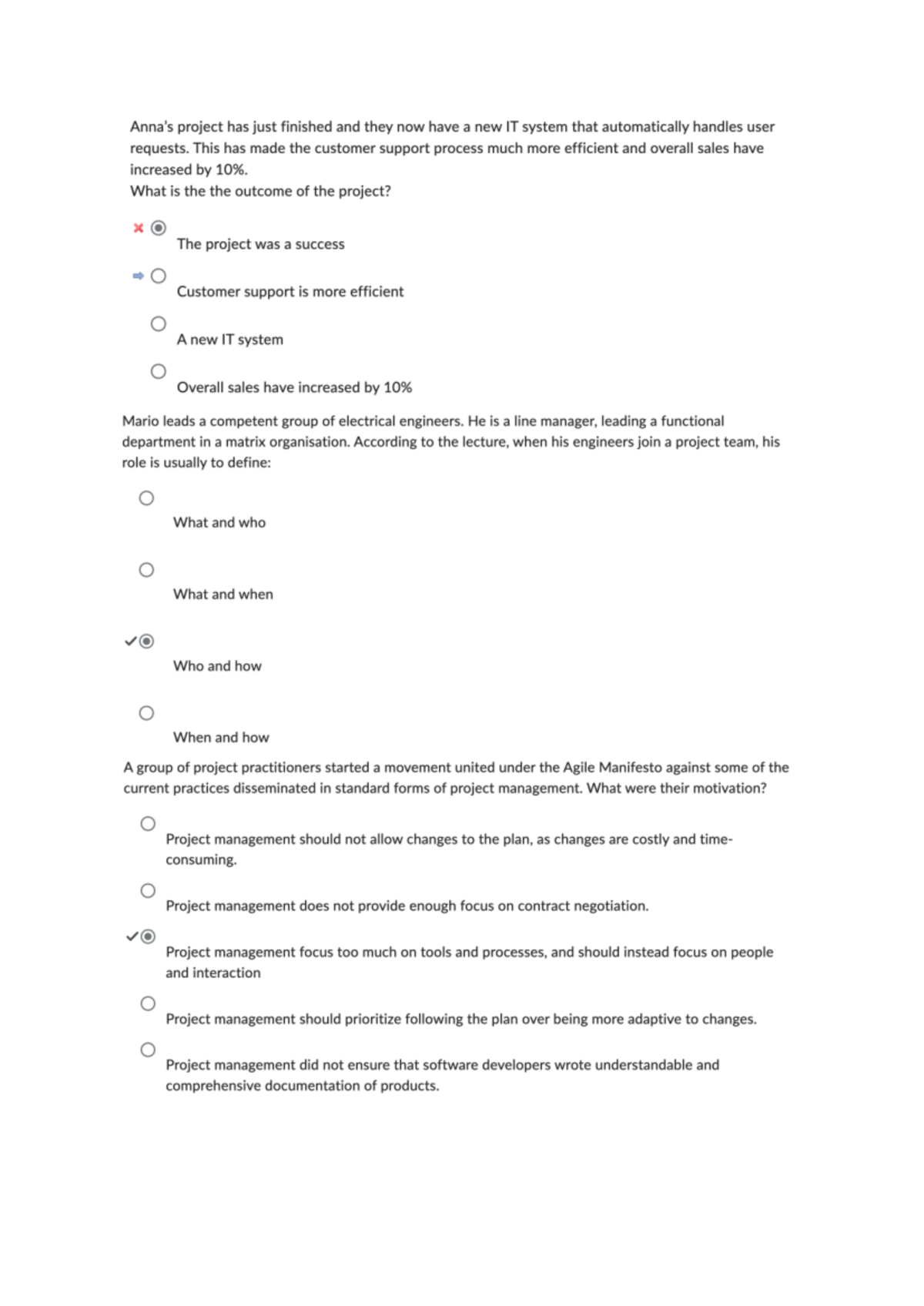Quiz1 Purpose - Project Management Insights and Outcomes - Studocu