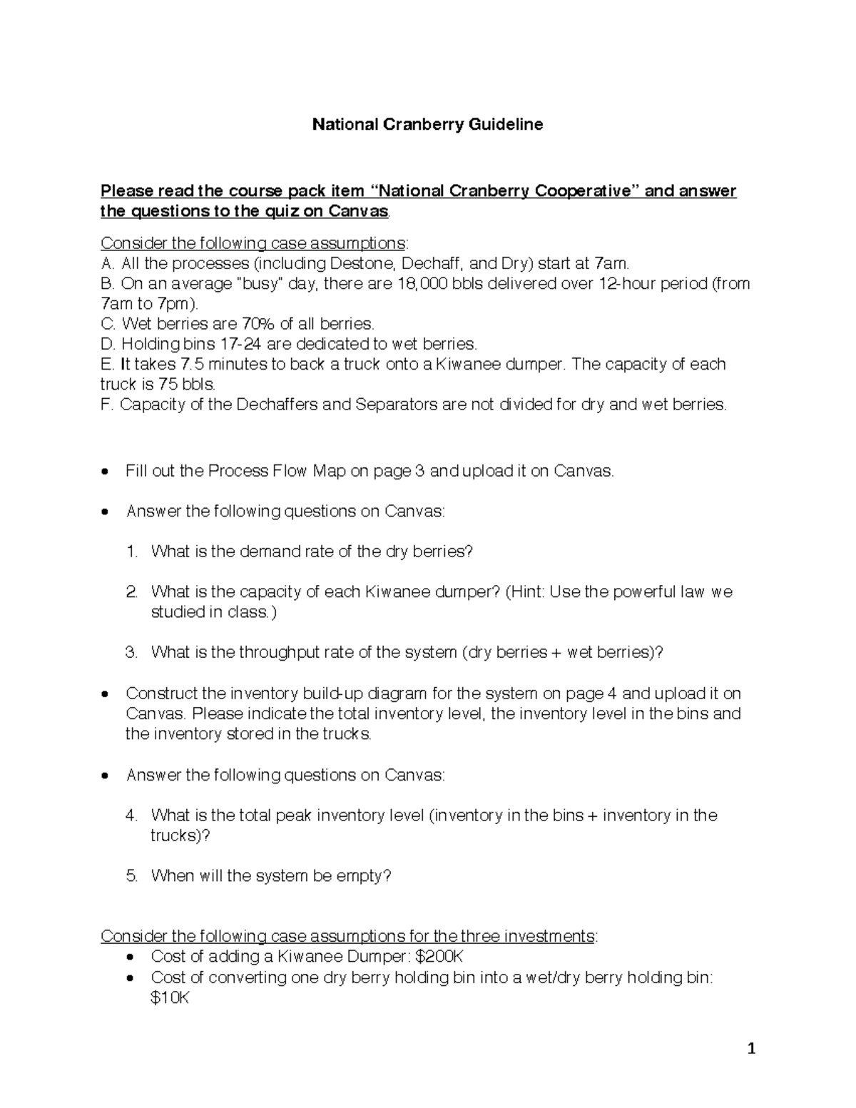 National Cranberry Coop Quiz Guidelines and Process Map Instructions ...