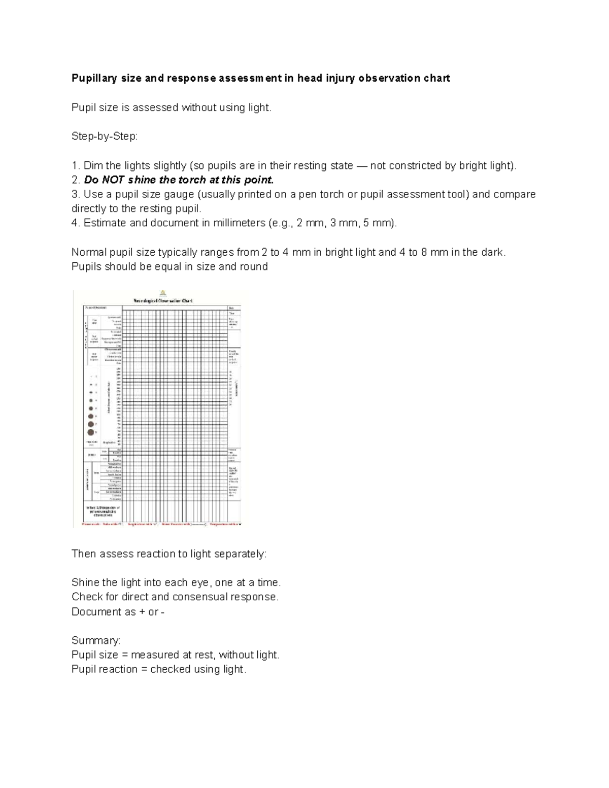 Neurosurgery Notes: Pupillary Assessment & Management of Head Injuries ...