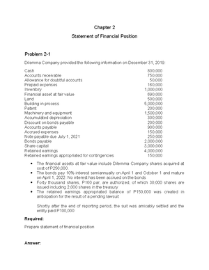 Journal Entry Problems with Solution - ILLUSTRATIVE PROBLEM 1 ...
