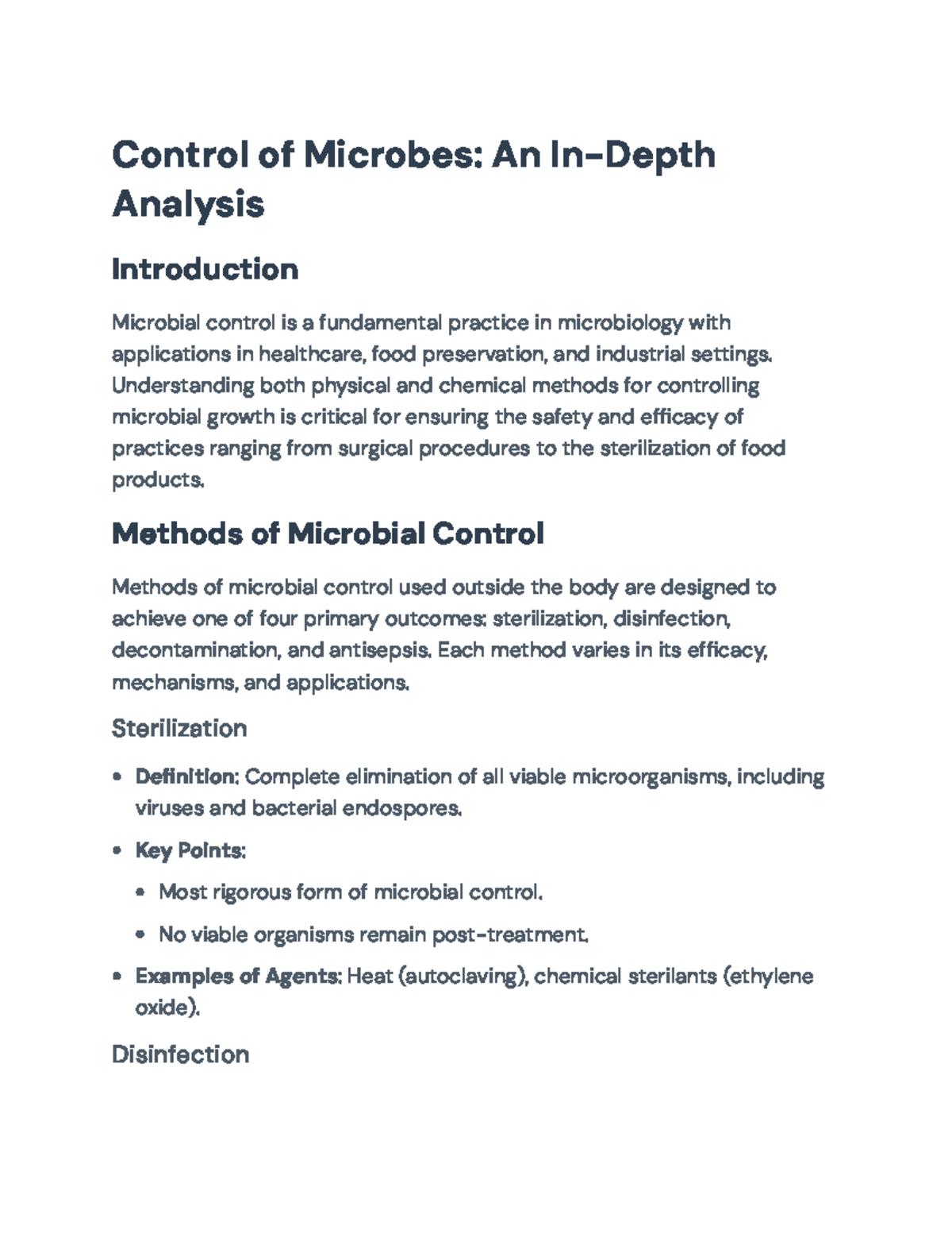 Microbial Control Methods: An In-Depth Analysis of Strategies and ...
