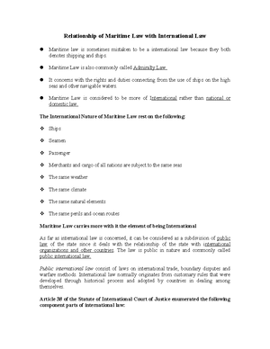 Introduction to Maritime Law - Maritime Law STCW Code Table A-II/1 and ...