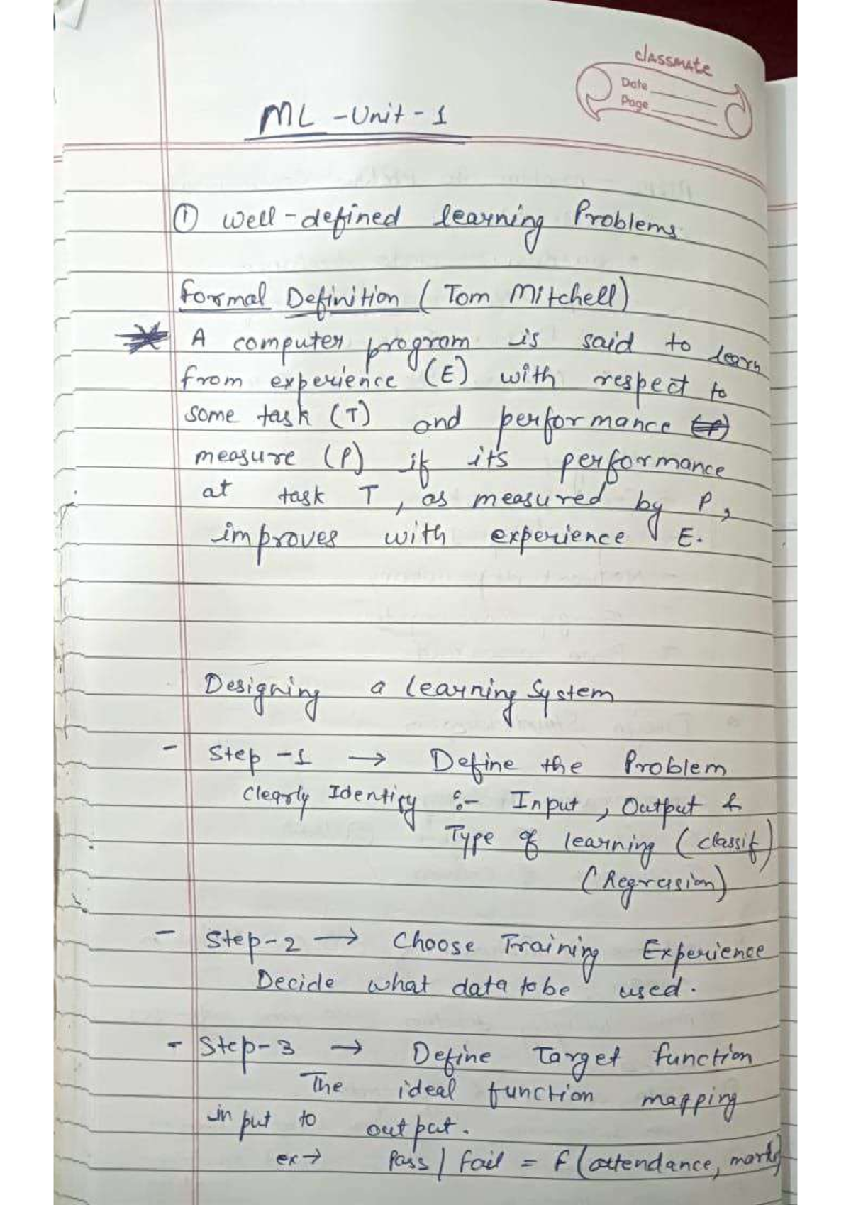 ML 1: Handwritten Notes on Learning Problems and Algorithms - Studocu