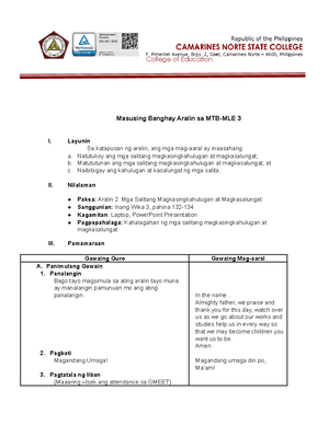 FS2- Episode 4 - Field Study 2 - FS FIELD STUDY 2 PARTICIPATION AND TEACHING ASSISTANTSHIP BSED ...