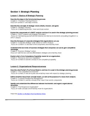 D353: Strategic Training & Development - Task 2 Learning Objectives ...