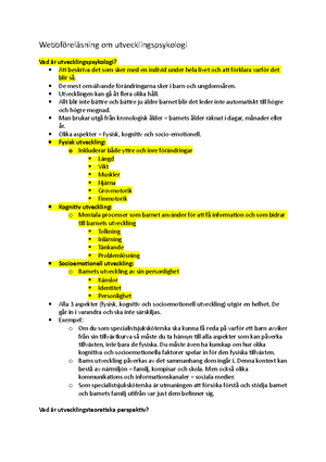 Tenta HHUR29 Sammanfattning - Hanséus, K., Jägervall M., & Norman M ...