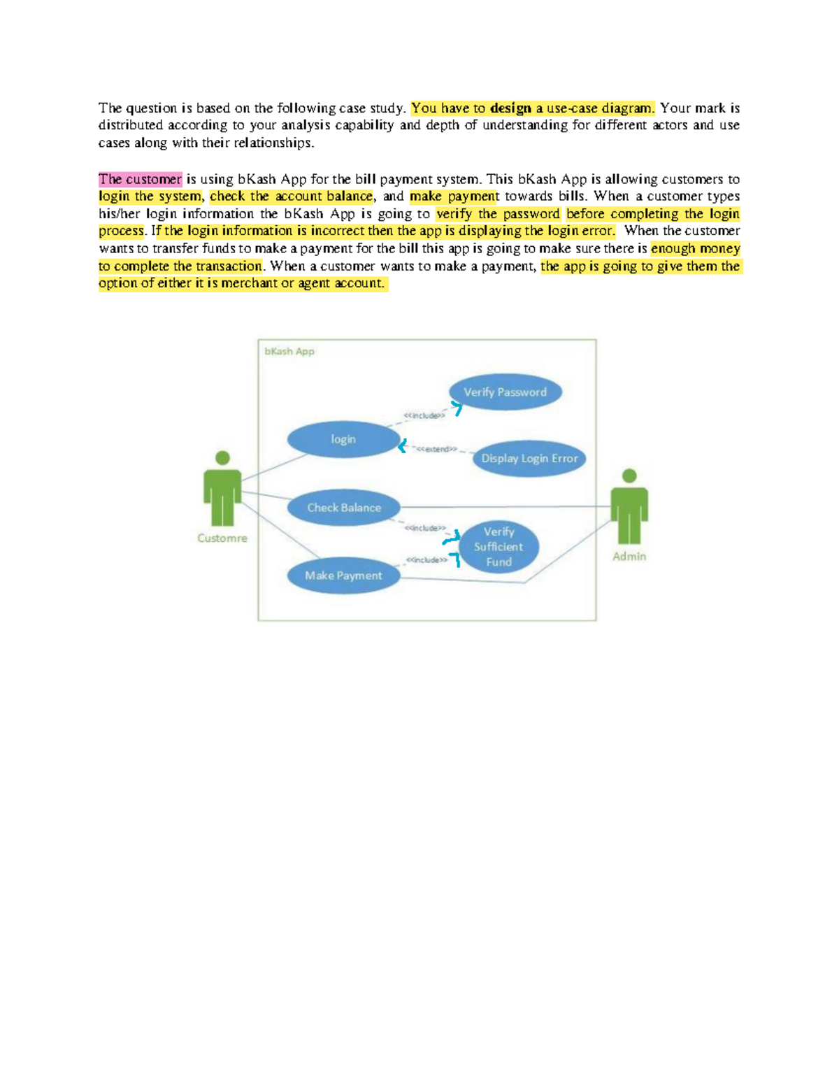 CSE471 solutions - yoo - The question is based on the following case study. You have to design a ...