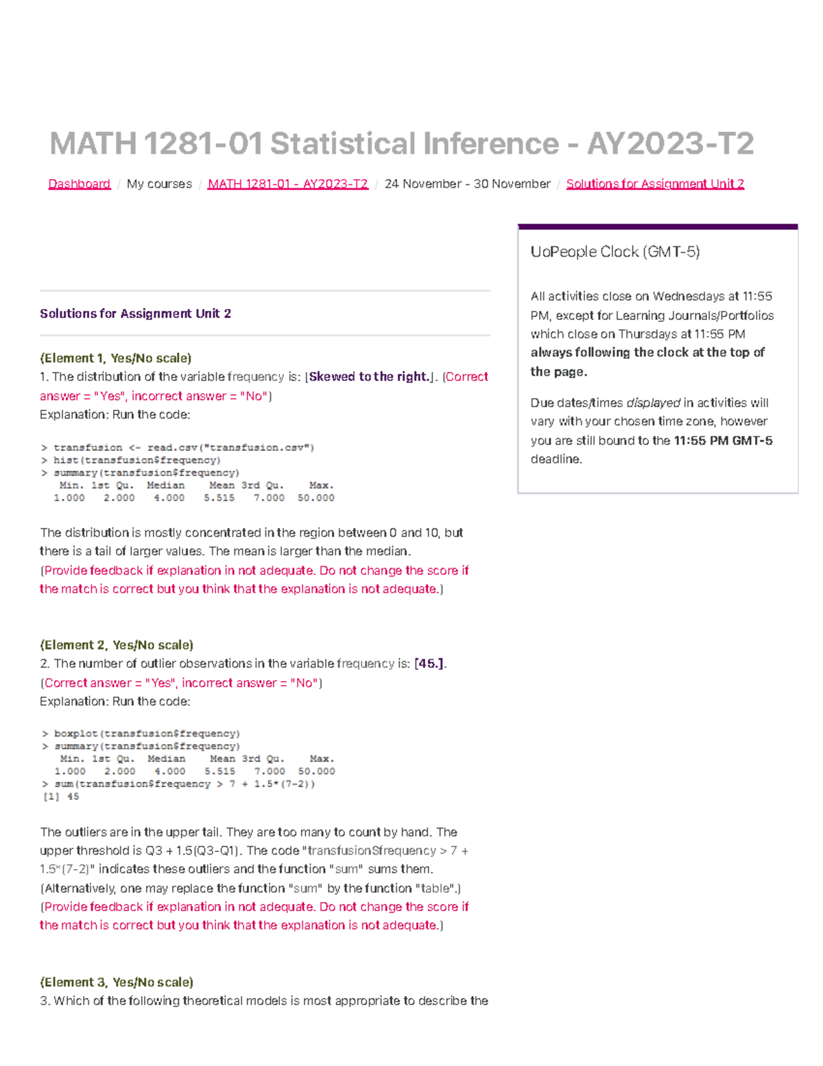 MATH 1281-01 - AY2023-T2: Detailed Solutions for Assignment Unit 2 ...