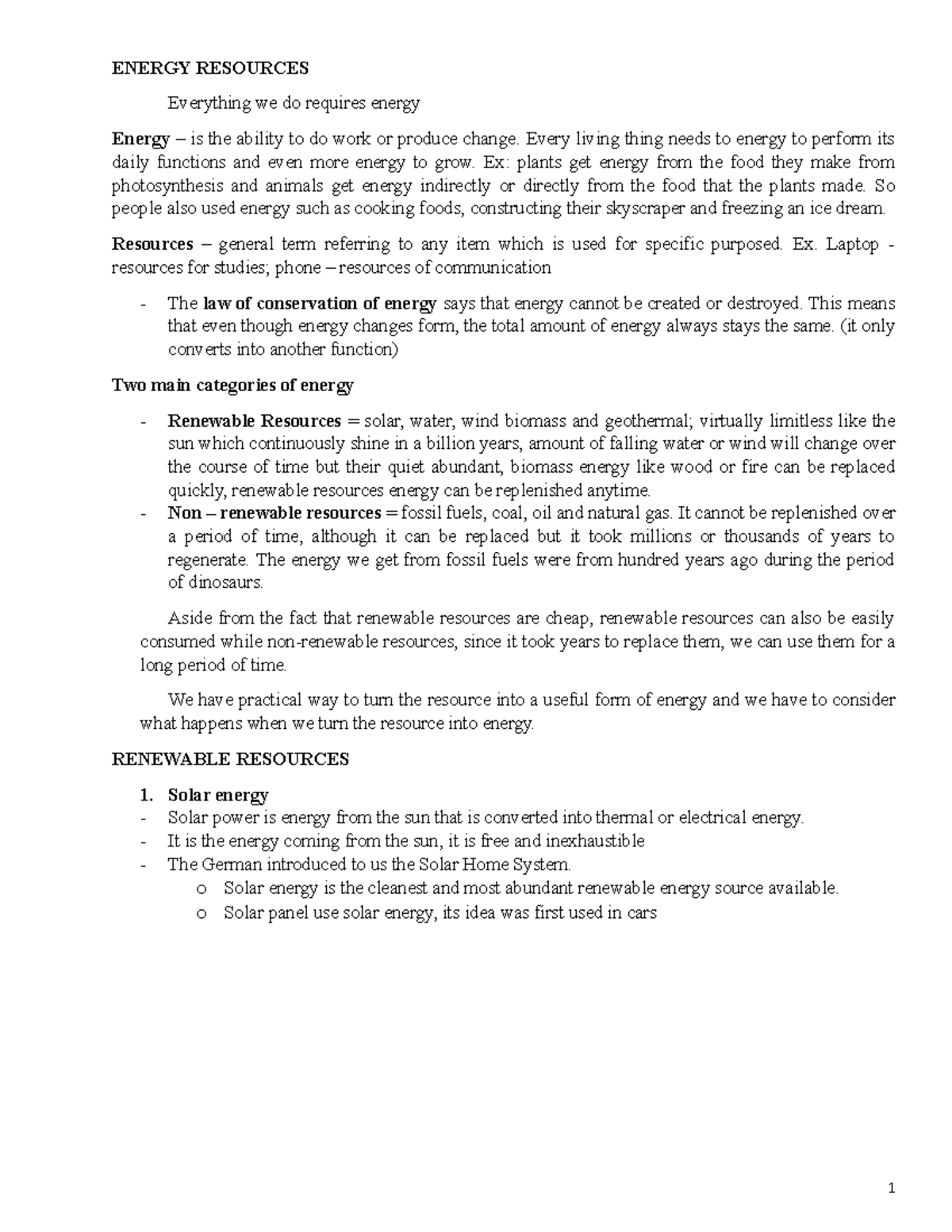 Lesson 5 - Exploring Energy Resources: Renewable & Non-Renewable Types ...