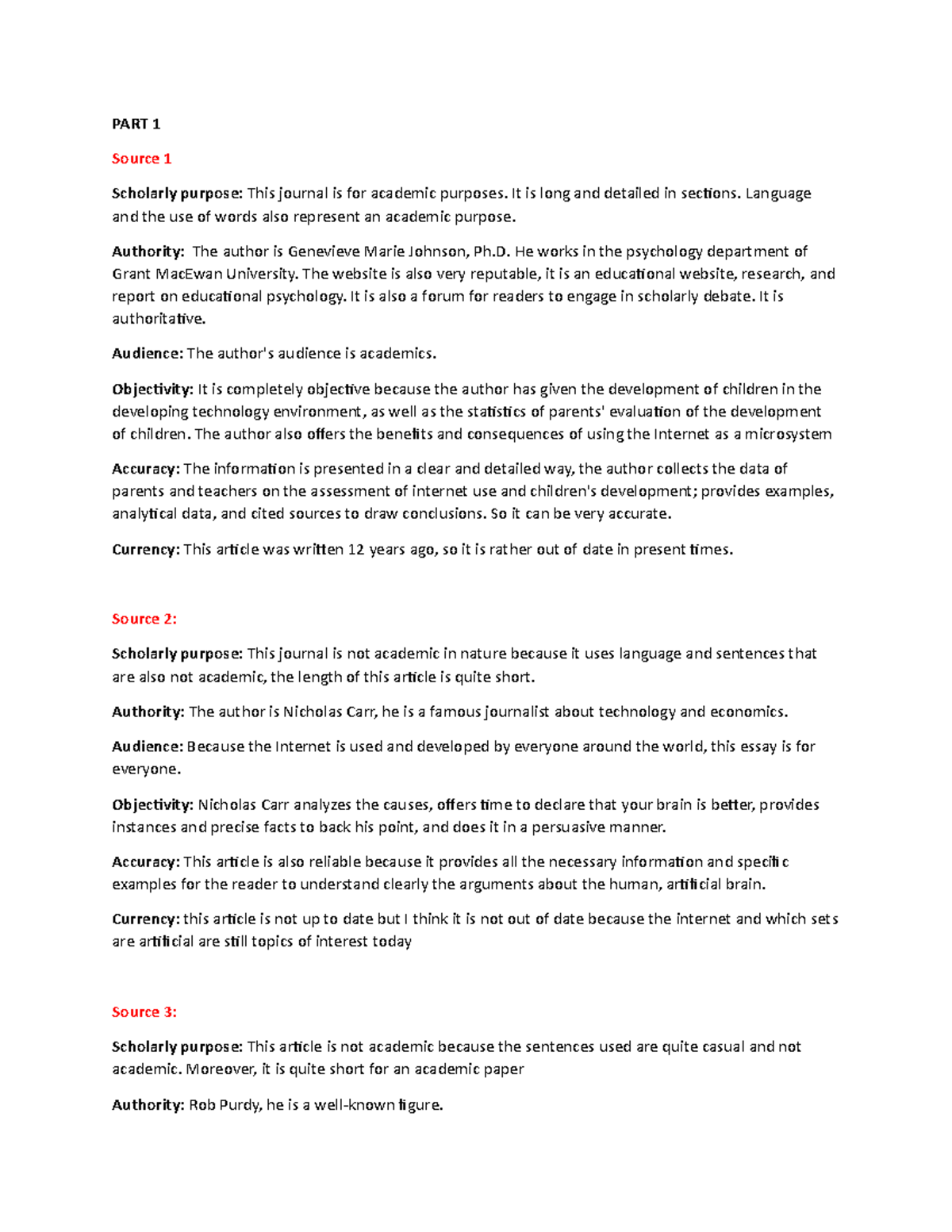 Mooc 1 - Analyzing Scholarly vs. Non-Scholarly Internet Sources - Studocu