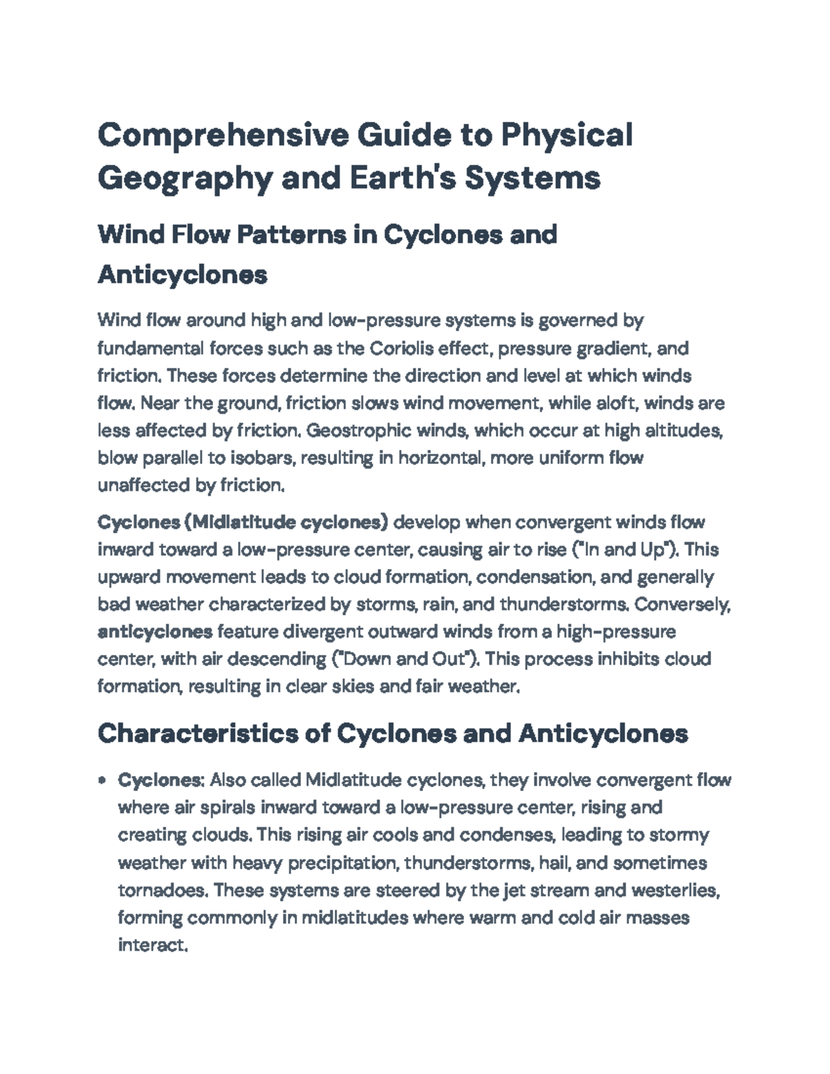 Comprehensive Study Guide on Physical Geography (GEO 101) - Studocu