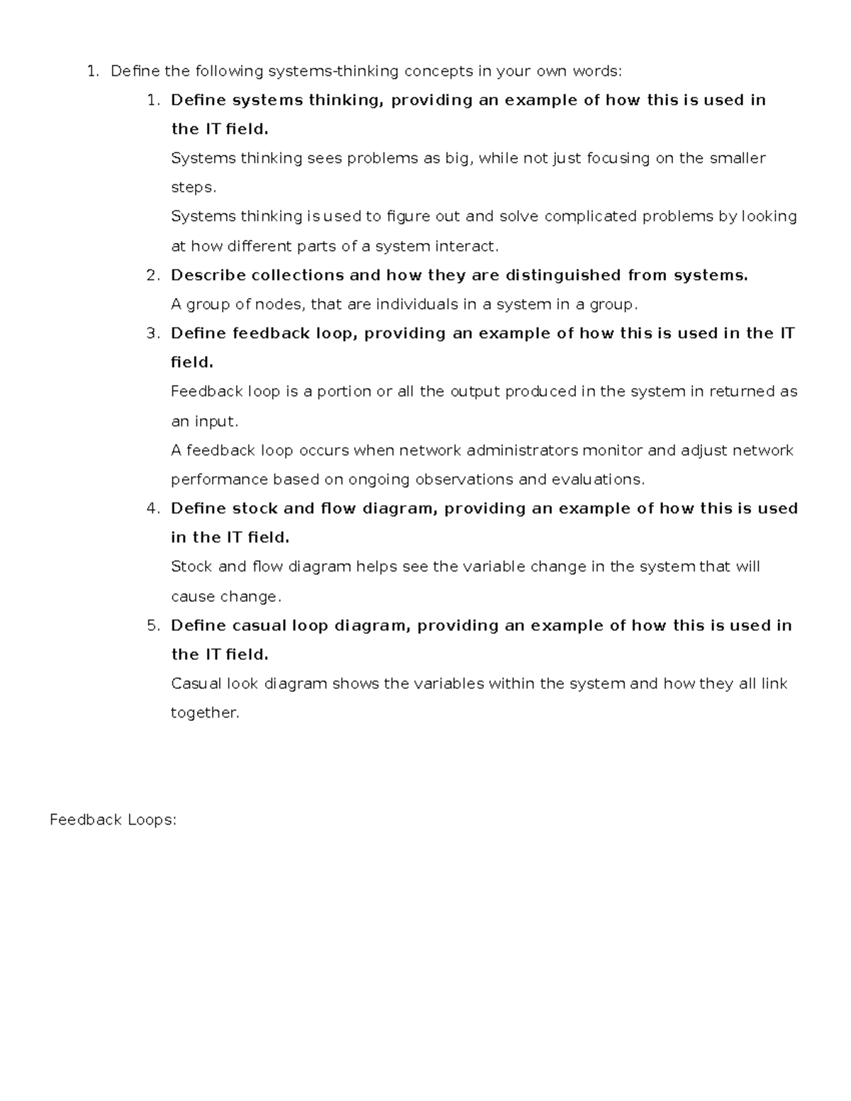 6-1 Systems Thinking Project Milestone: Concepts Overview and Examples ...