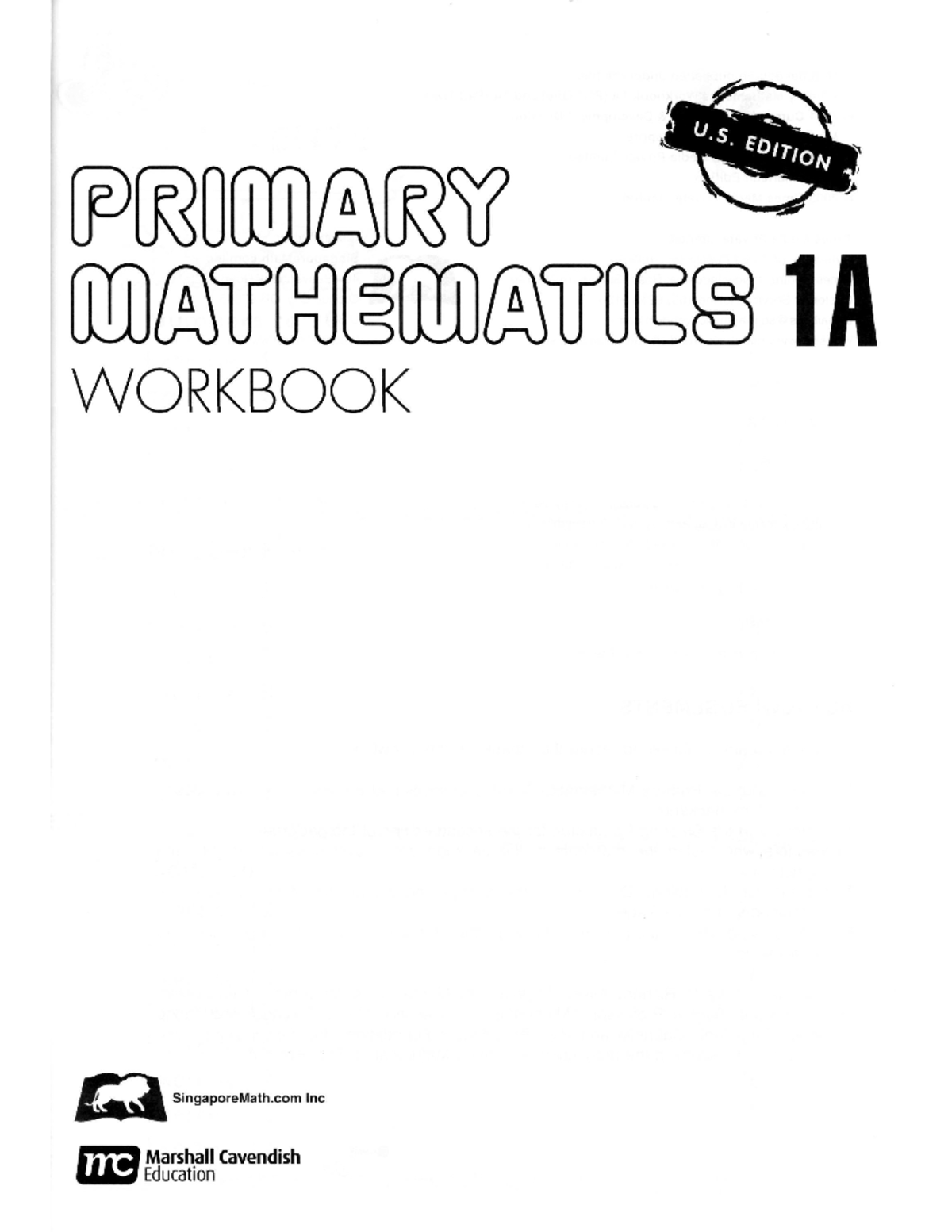 Singapore Primary Mathematics 1A Sample Pages - U. EDITION PRIMARY ...
