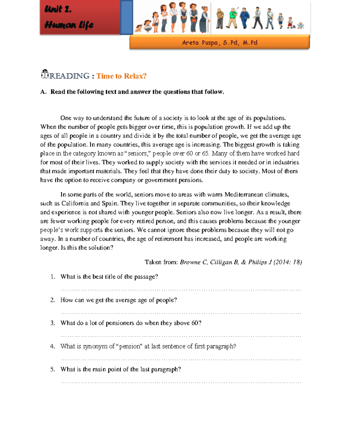 Unit 2: Human Life - Aging Populations and Societal Impact Notes - Studocu