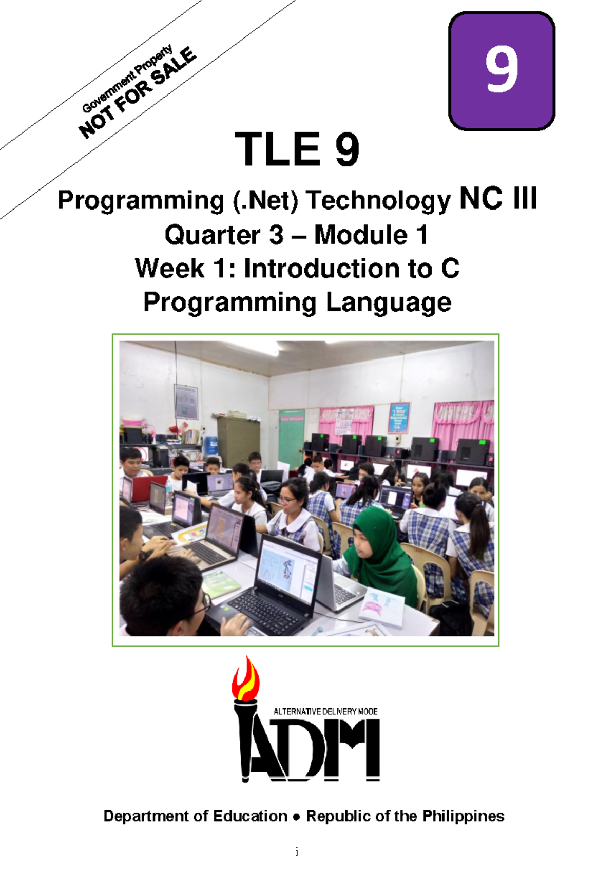 C-Programming-Module - i TLE 9 Programming (.Net) Technology NC III Quarter 3 – Module 1 Week 1 ...