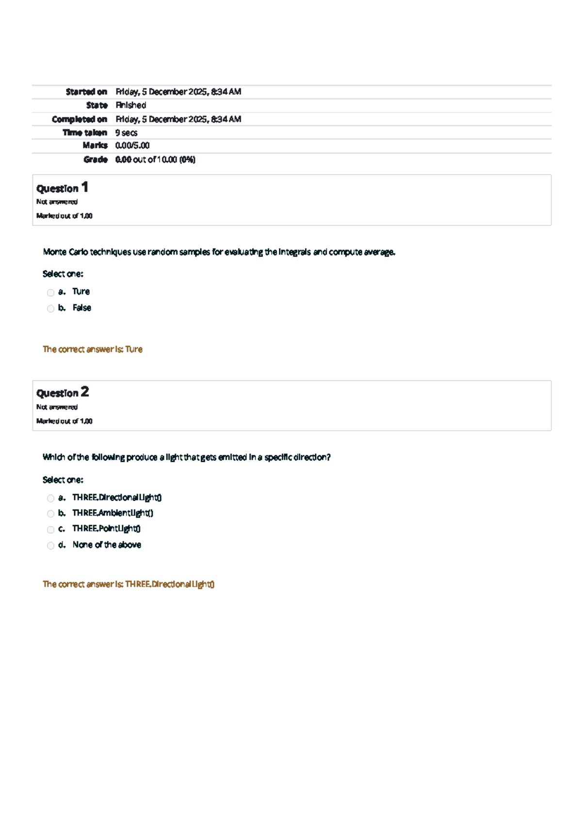 Self-Quiz Unit 4: Computer Graphics Techniques and Concepts - Studocu