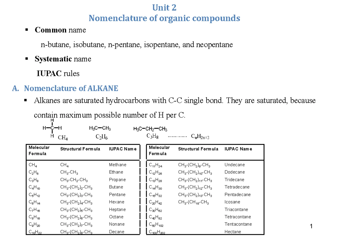 Org Unit 1 - Fundamentals of Organic Chemistry Notes (AAU, Chem) - Studocu