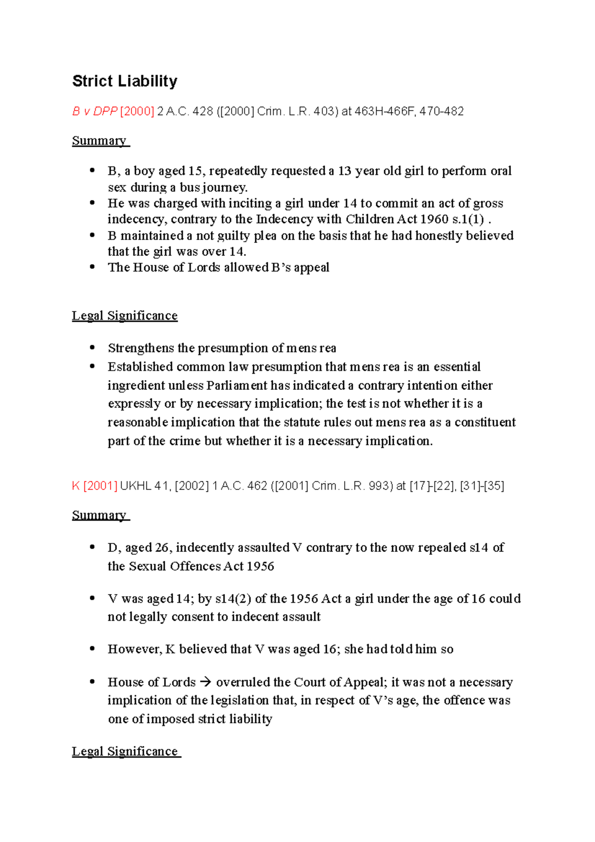 Strict Liability in Sexual Offences: Key Cases and Legal Implications ...
