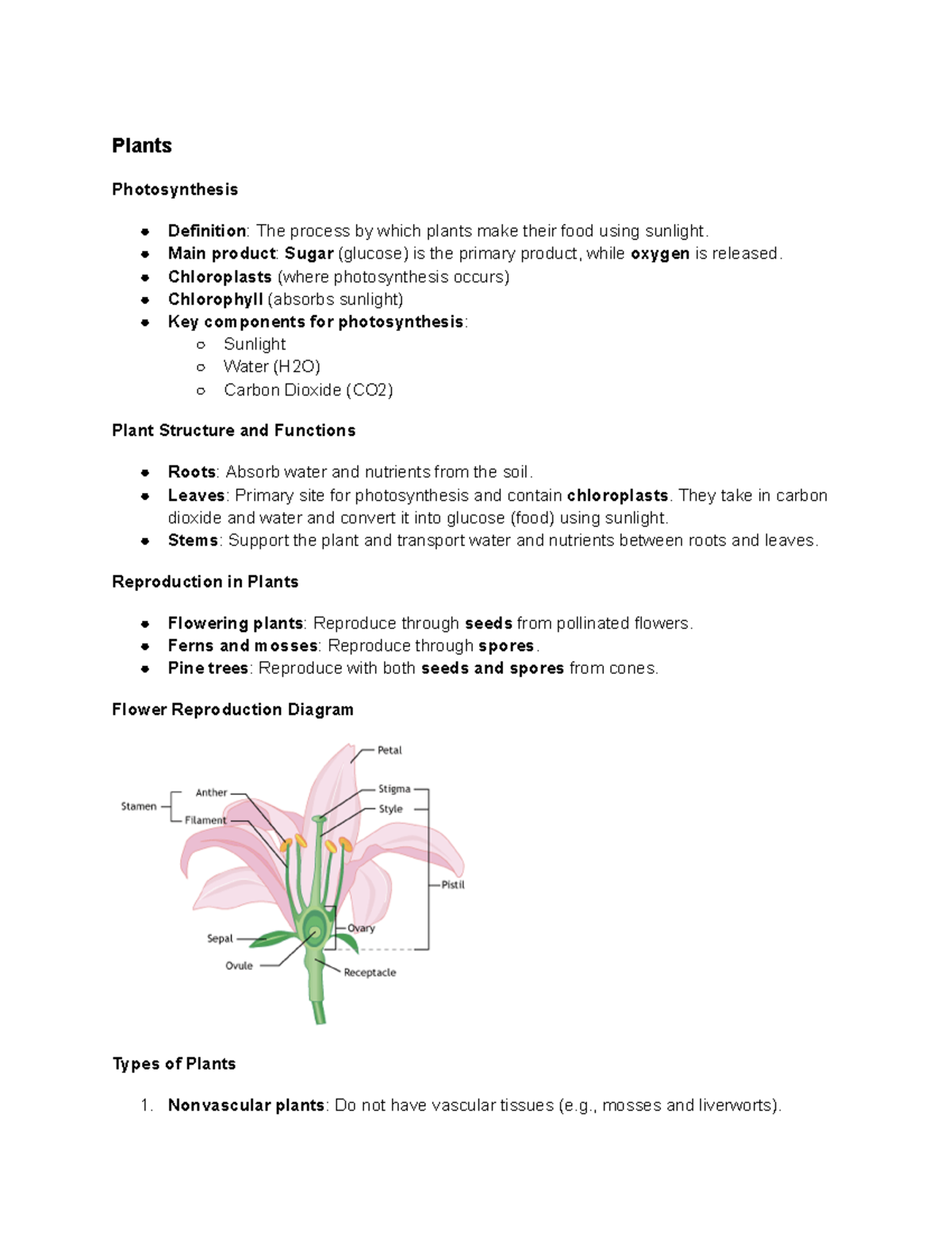 Bio 101: Comprehensive Review of Plants and Animals - Studocu
