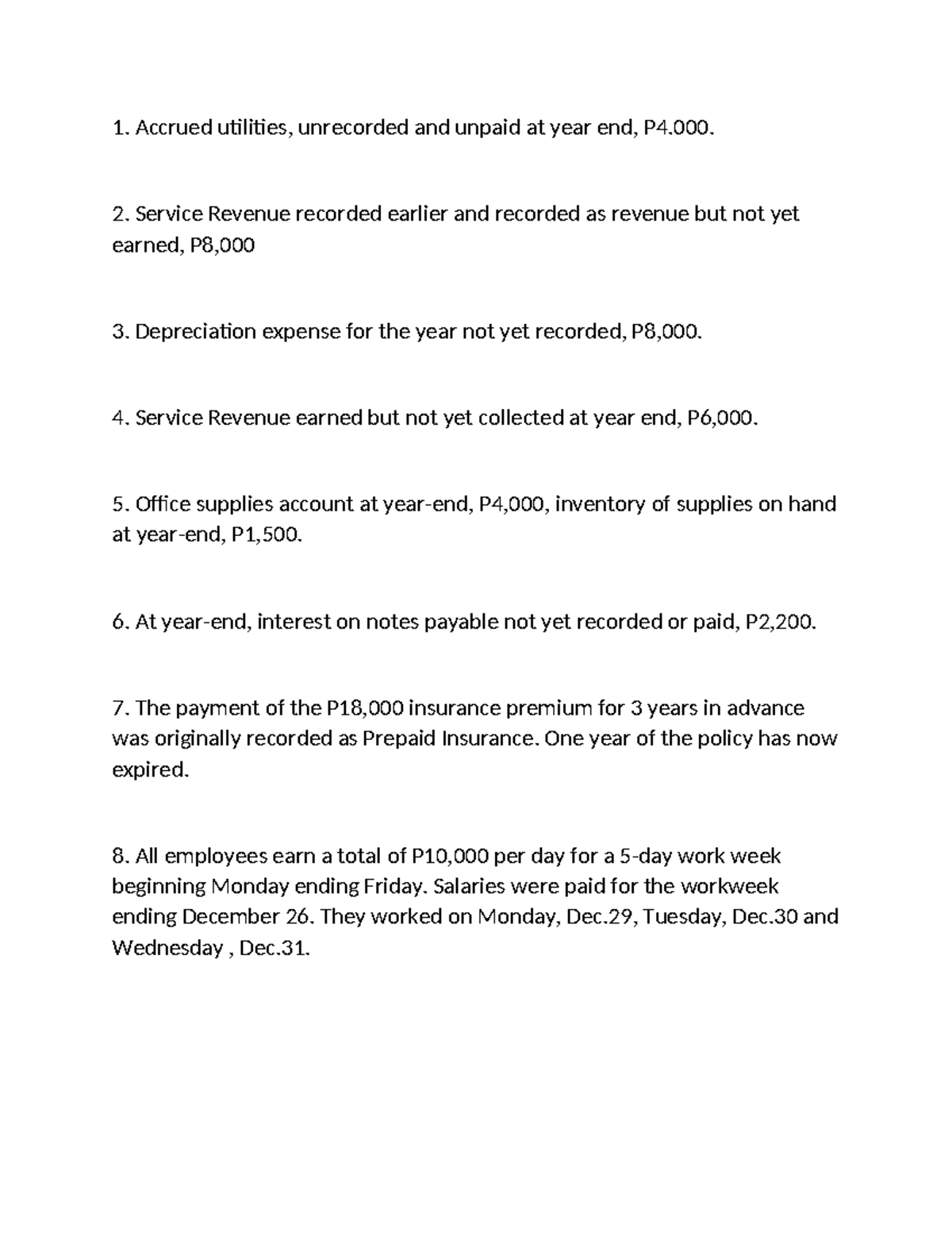 Accruals and Adjustments for Year-End Financials - ACC 101 - Studocu