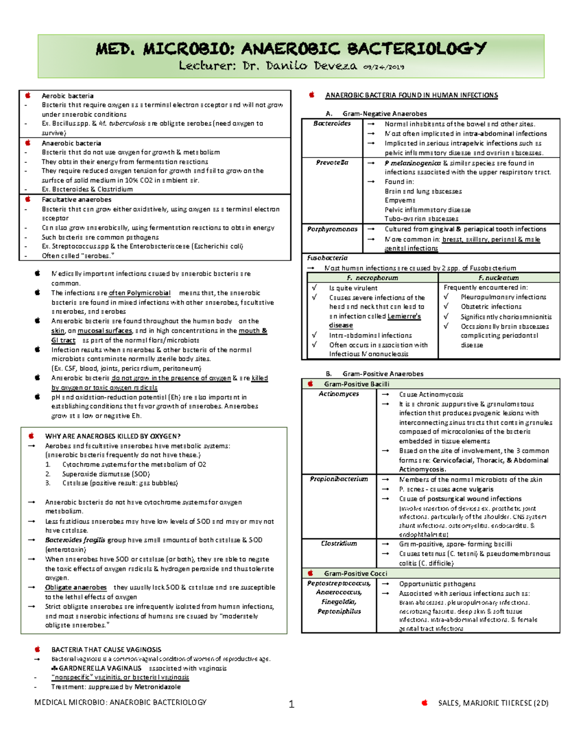 Anaerobic Bacteriology in Medical Microbiology - Studocu