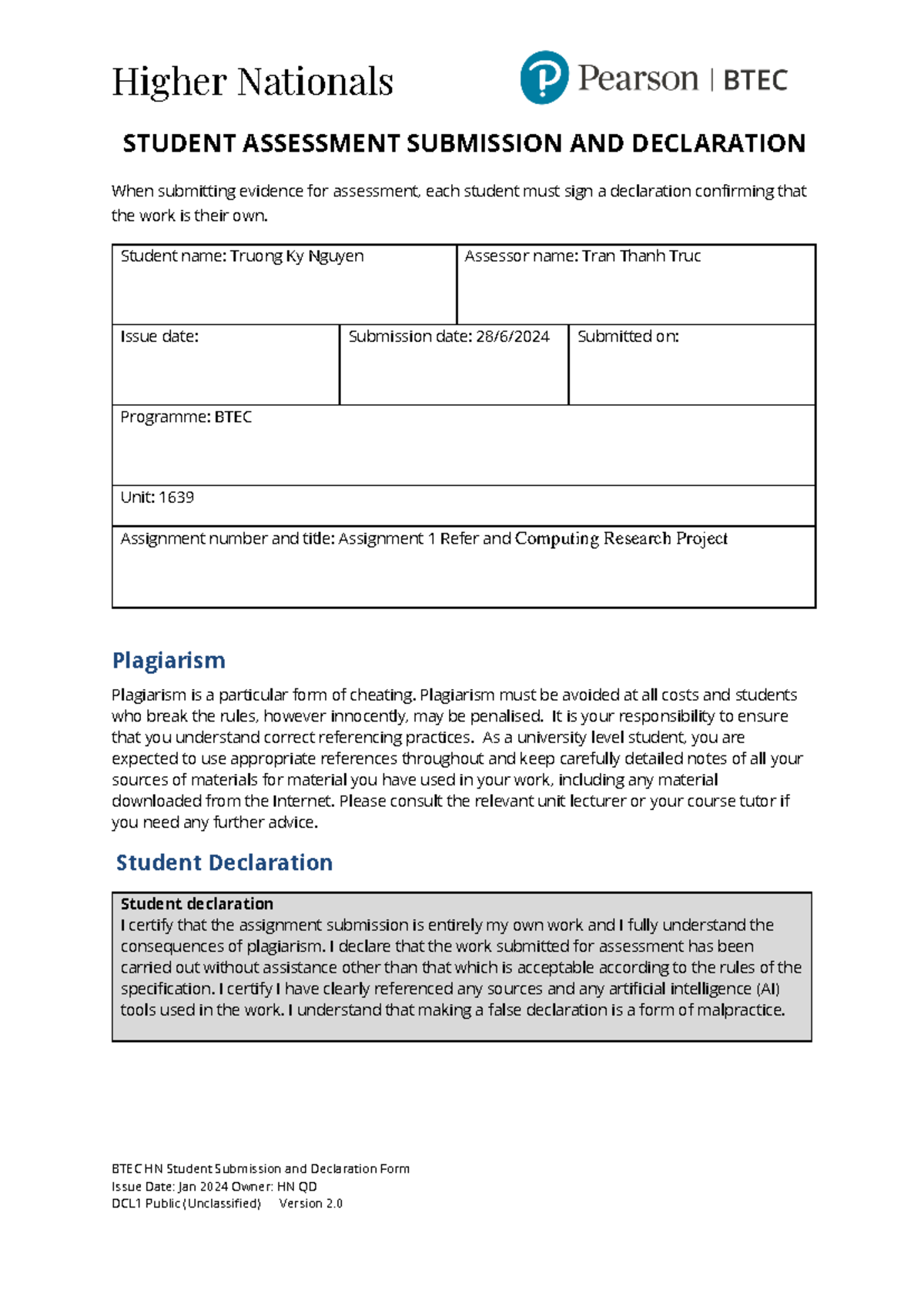Btec-hn-student-assessment 1-Computing Research Project-Ressubmission ...