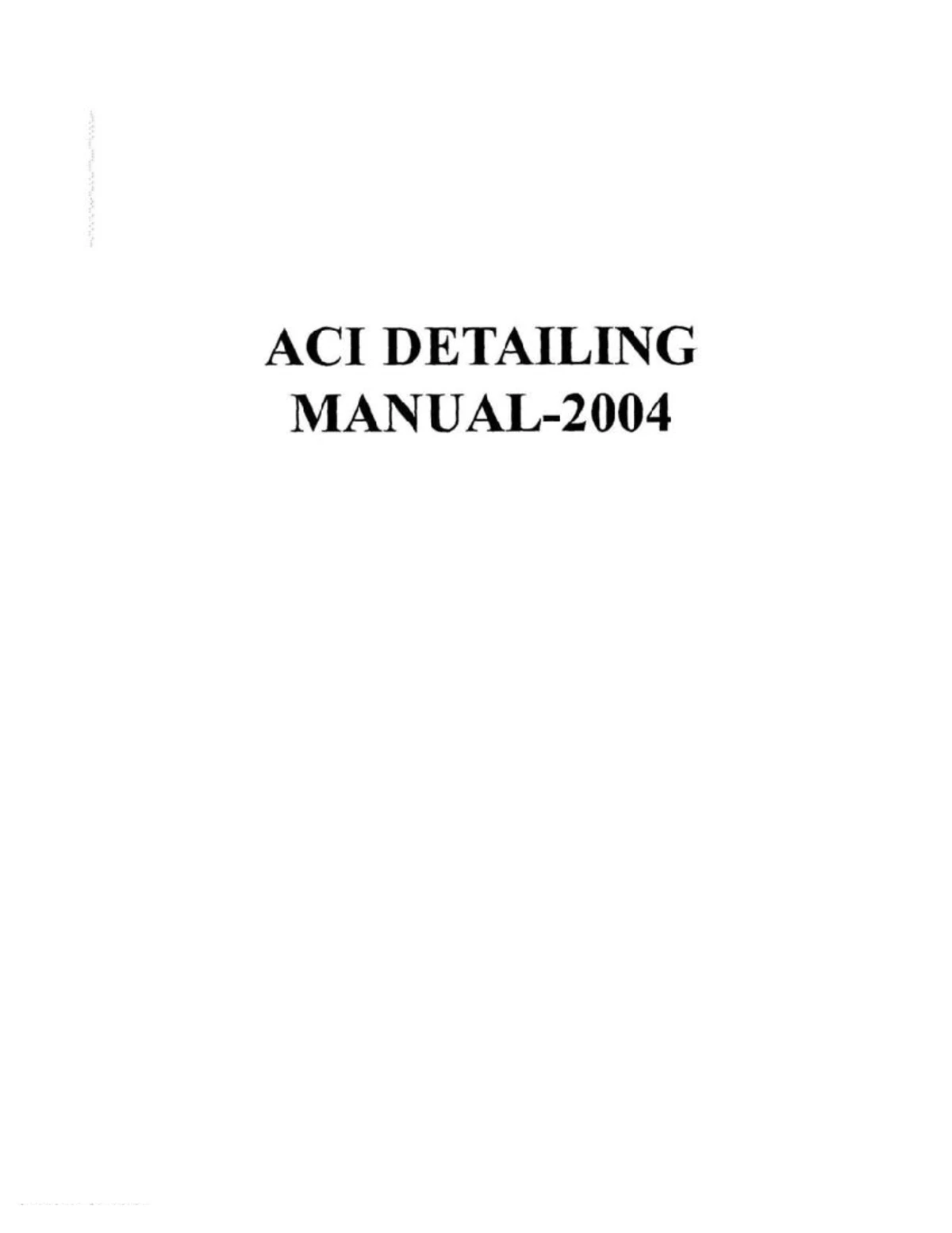 ACI 117-10 Specifications for Tolerances in Concrete Construction - Studocu
