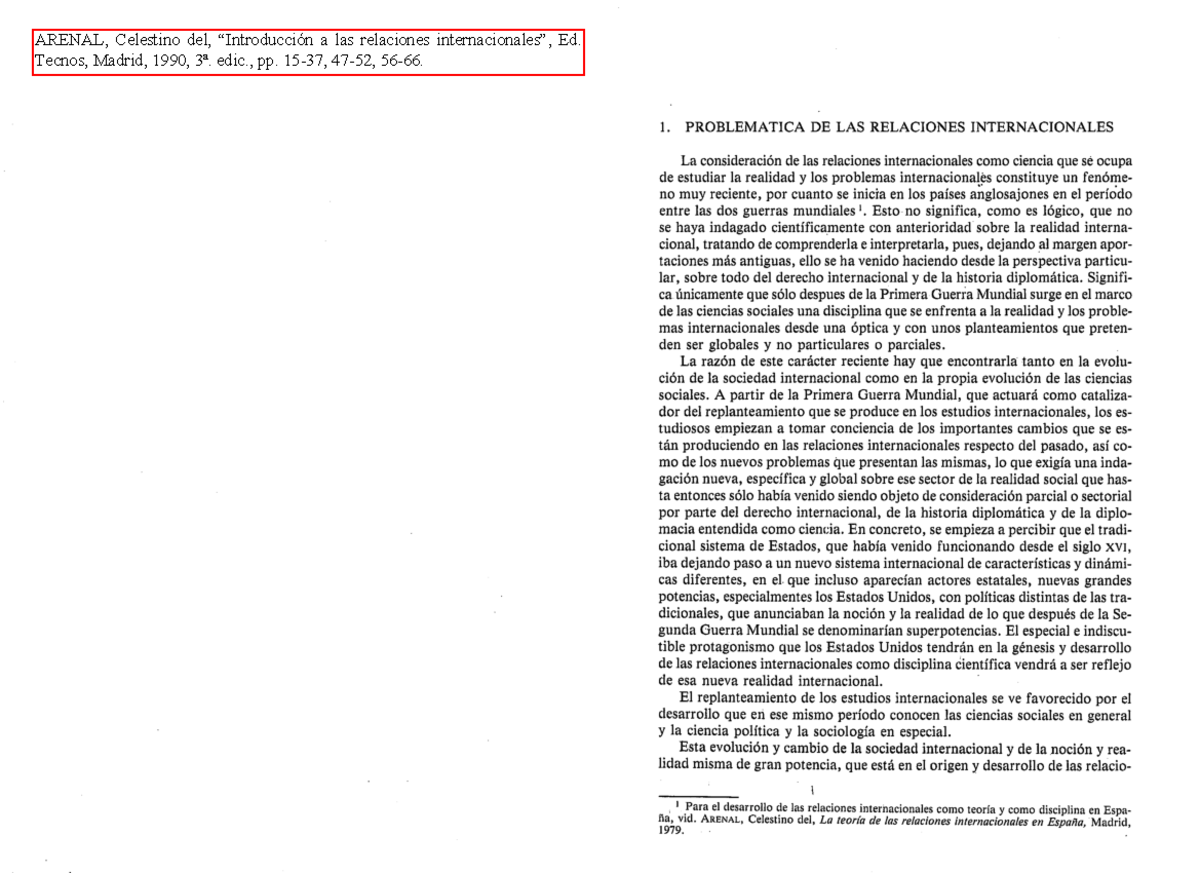 Arenal - Introducci Ã³n a las Relaciones Internacionales - 1 ...