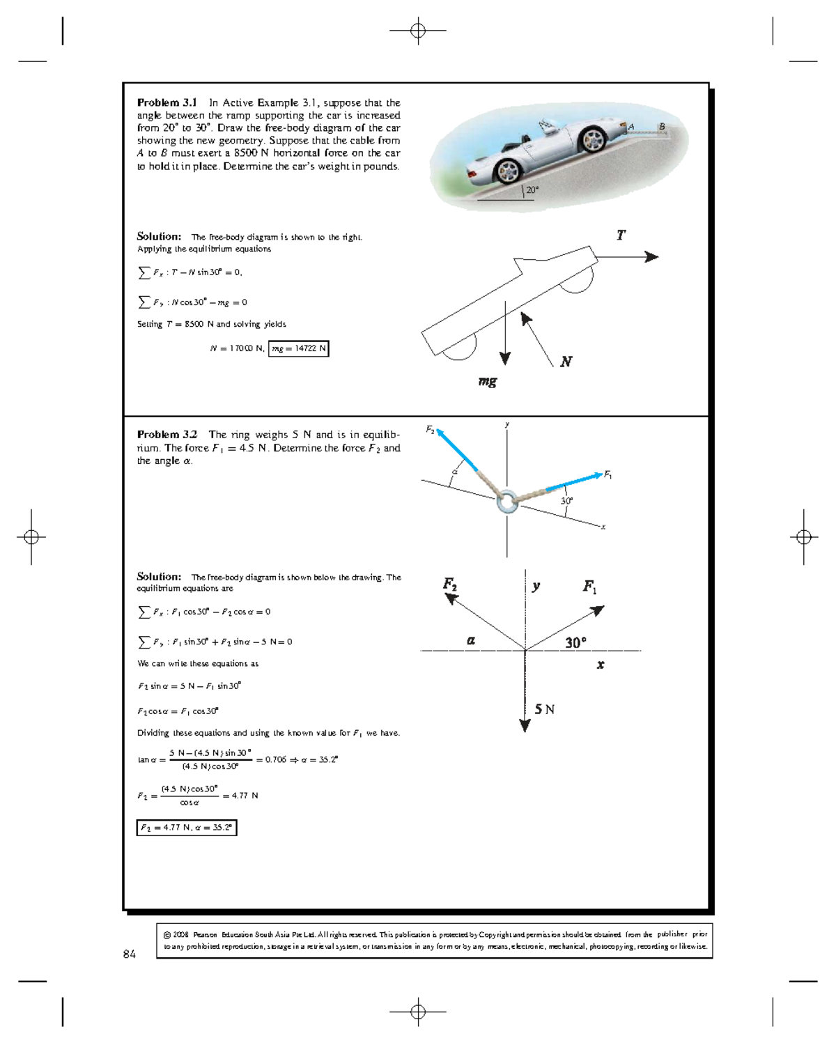 Statics practice questions with solution - Problem 3 In Active Example ...