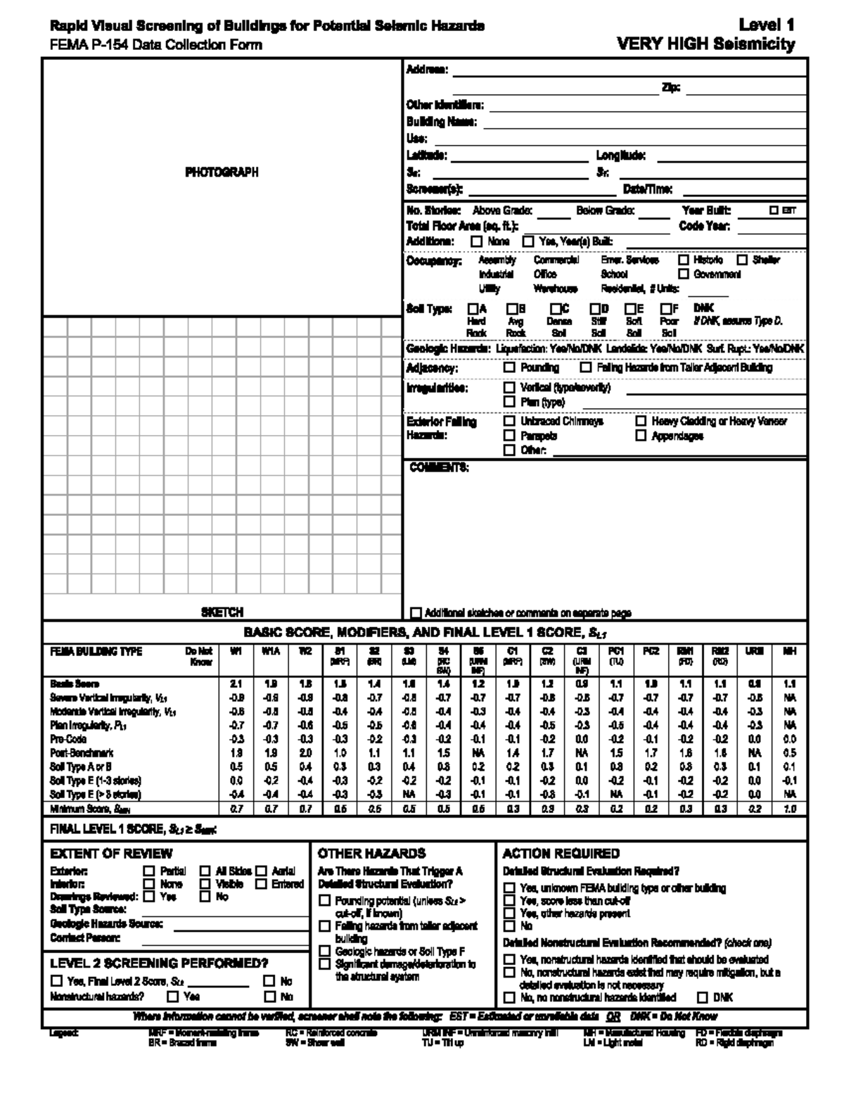 Rapid Visual Screening Form PH - Civil Engineering Building Design ...