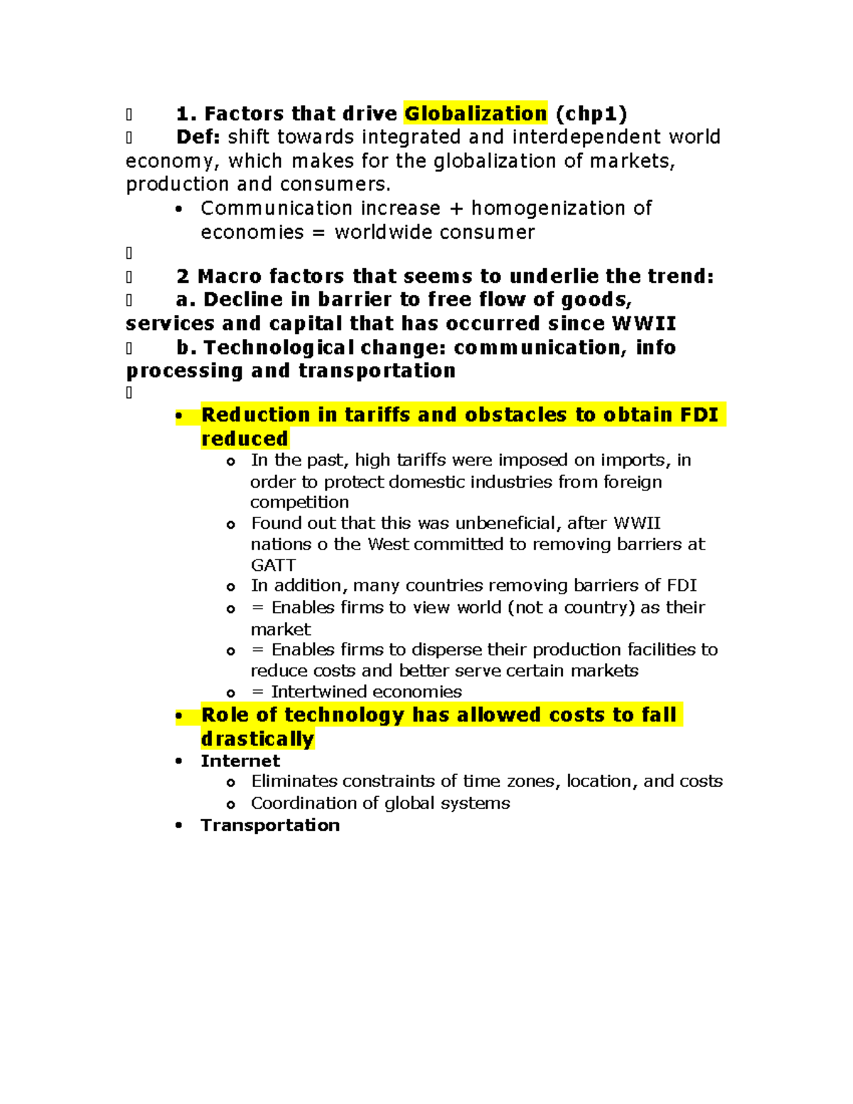 IB Globalization and International Economics Final Exam Notes - Studocu