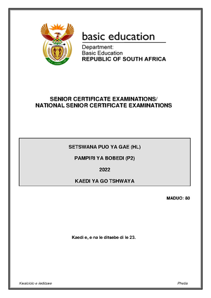 Setswana-Months-year - STW 110 - Months of the year Dikgwedi tsa ngwaga ...