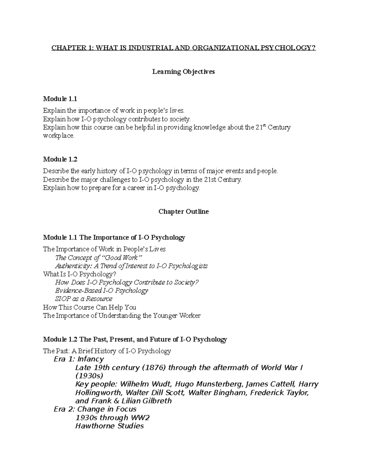Student Study Guide ch01 Modified - CHAPTER 1: WHAT IS INDUSTRIAL AND ...