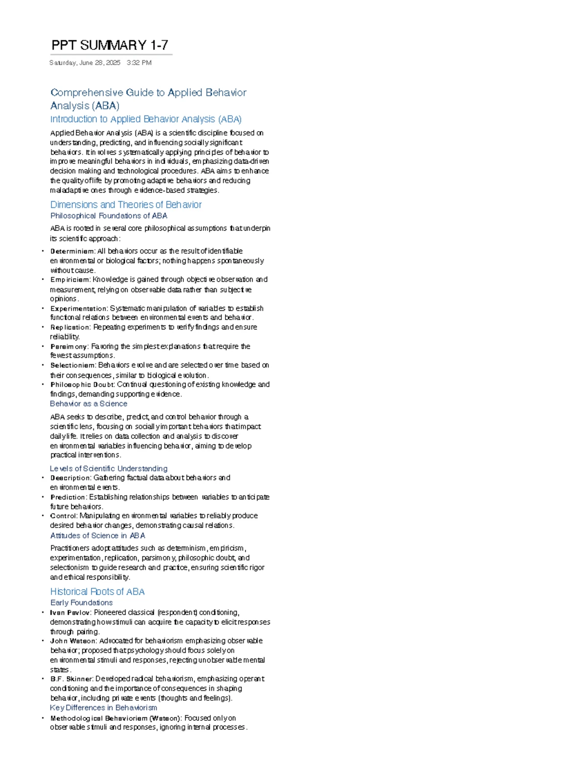 BCBA Test Content Outline (6th Ed.): Key Domains for 2025 Exam - Studocu