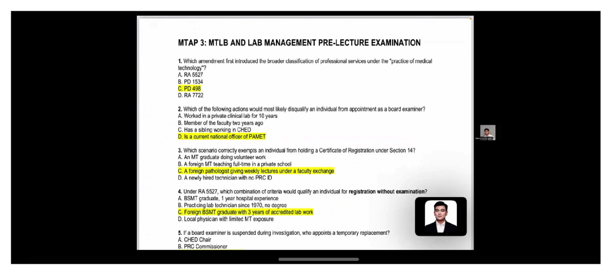 MTAP 3: MTLB AND LAB MANAGEMENT MIDTERM EXAMINATION - Studocu