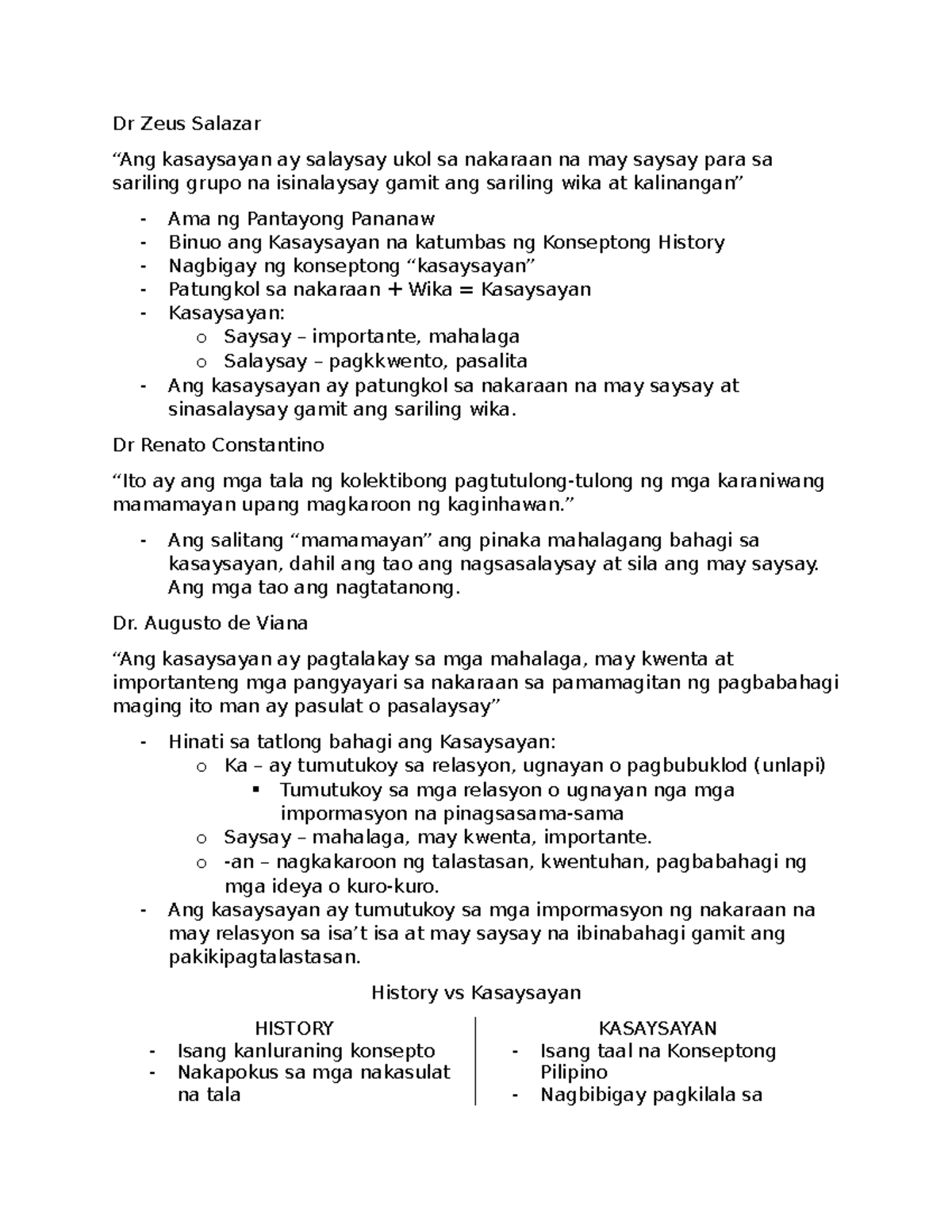 Kasaysayan at Pantayong Pananaw: Isang Pagsusuri sa Nakaraan - Studocu