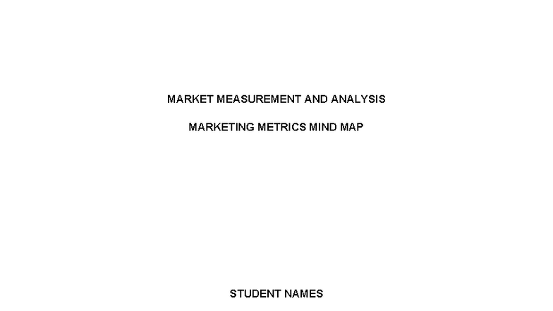 MARKETING METRICS MIND MAP REPORT - 2ND GRADING PERIOD 2025 - Studocu
