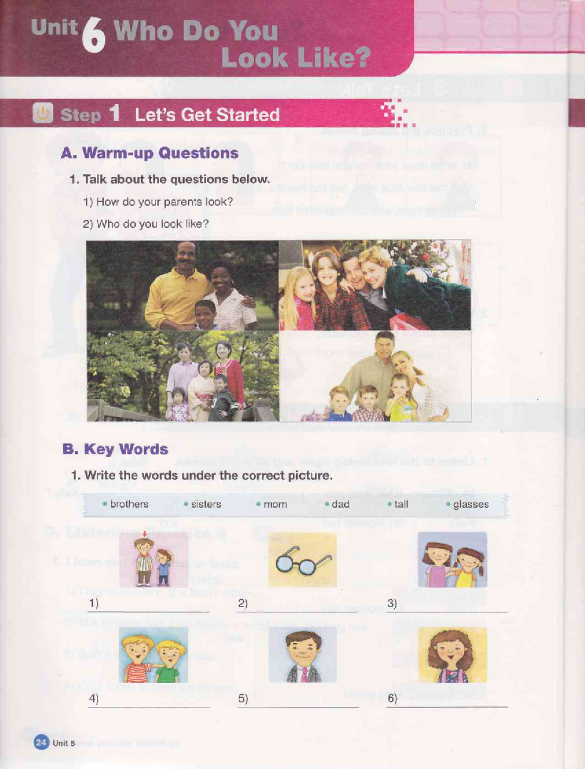 E6 Listening Practice Test for Units 6-7: Appearance & Height - Studocu